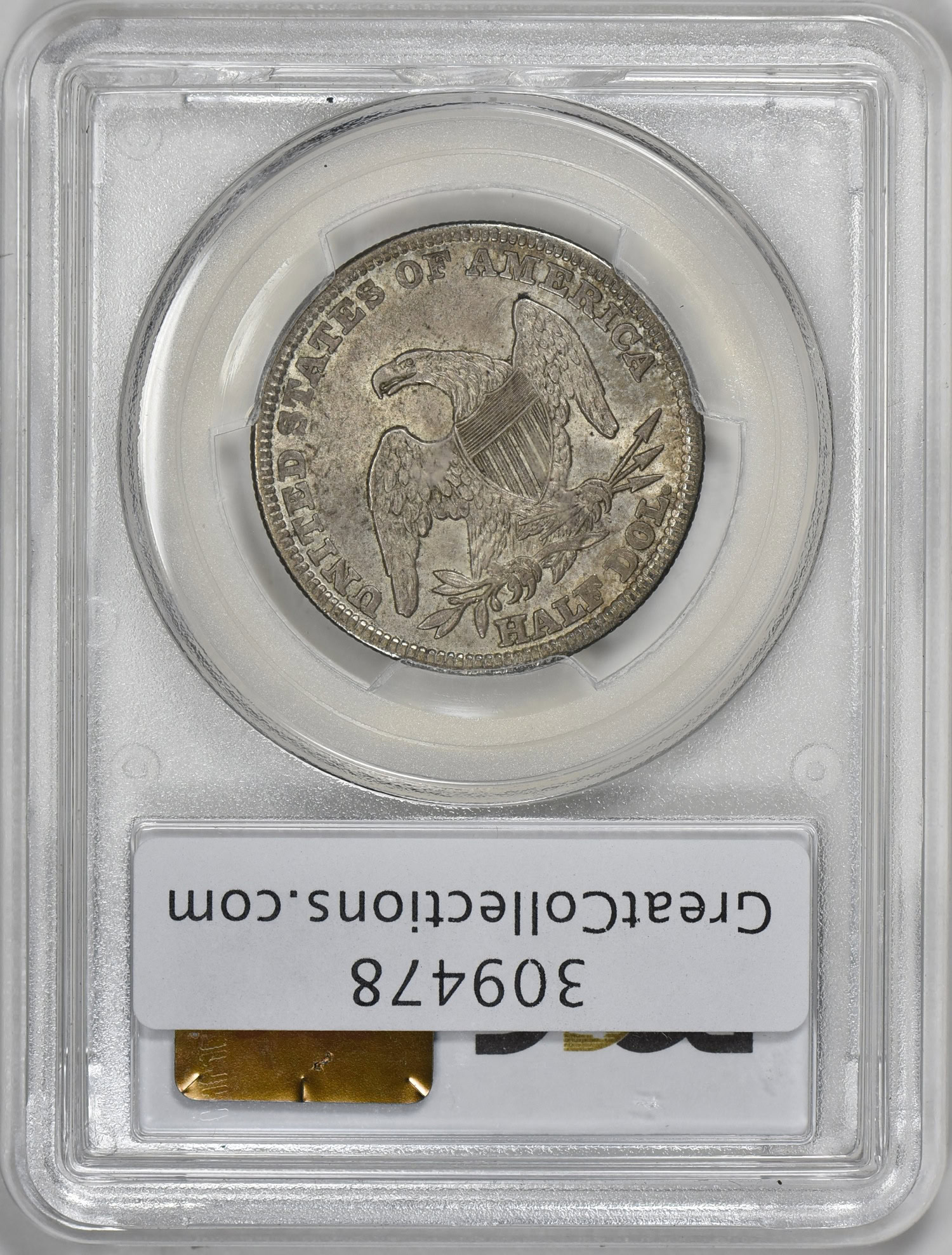 1839 Capped Bust Half Dollar Reeded Edge PCGS MS-62 (CAC Green) (Item ...