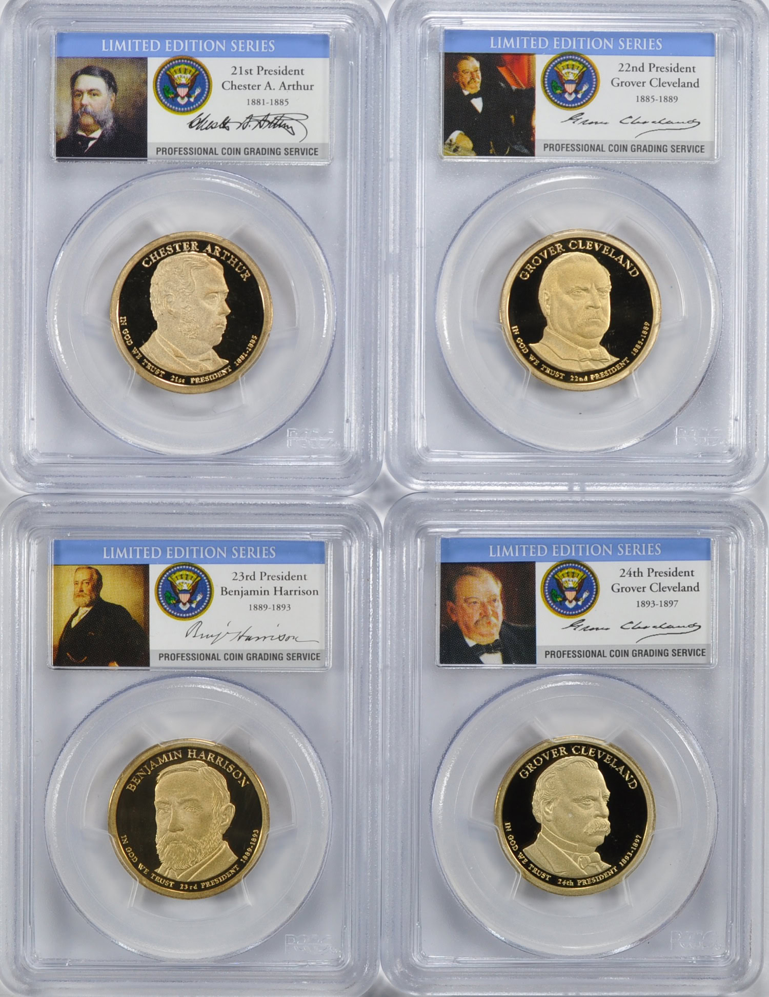 2012-S Presidential Dollar Set PCGS Proof-70 DCAM (4 Coins) | PCGS Cert ...