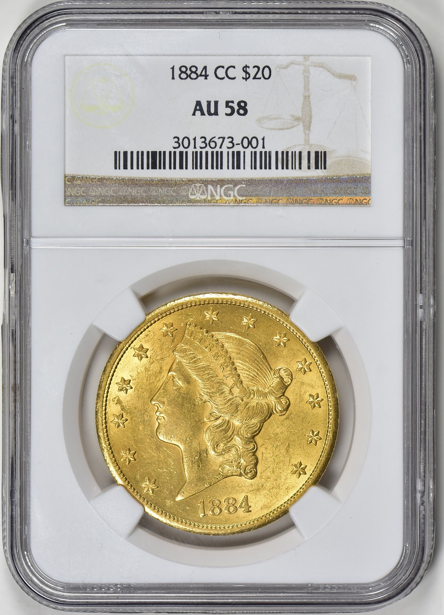 1884-CC Liberty Gold Double Eagle NGC AU-58 (Item 339885) | GreatCollections Coin Auctions