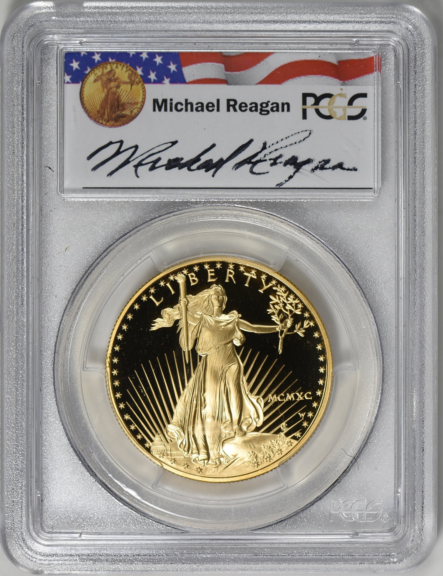 1990 $5, $10, $25 and $50 Gold American Eagle Set (Reagan Legacy Series ...