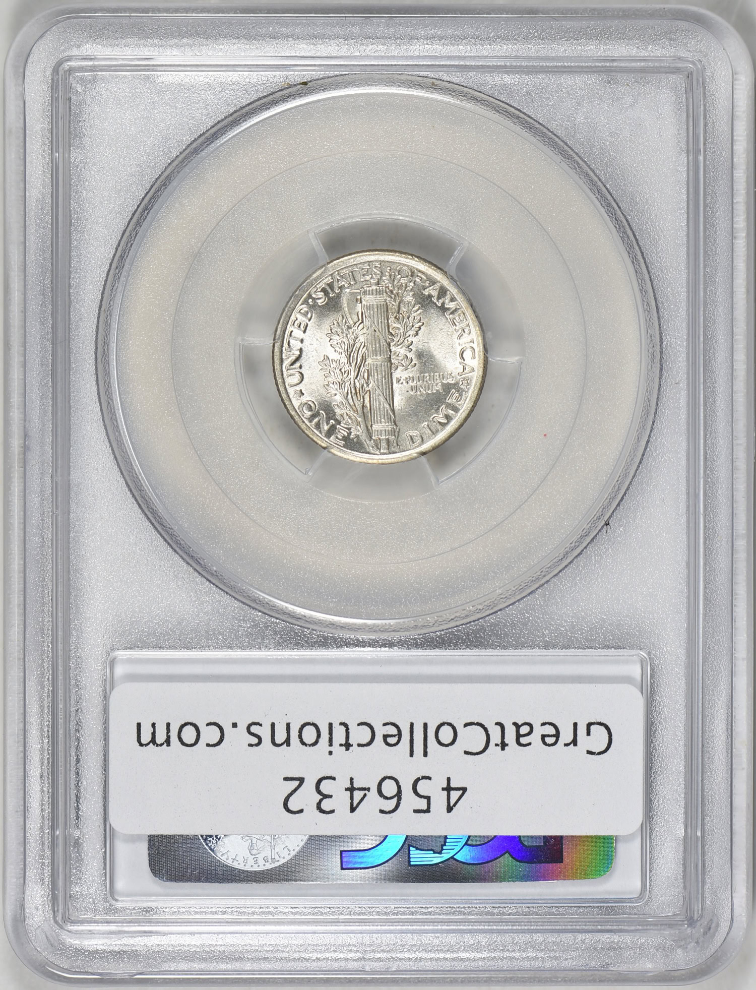 1918 Mercury Dime PCGS MS-62 (Item 456432) | GreatCollections Coin Auctions