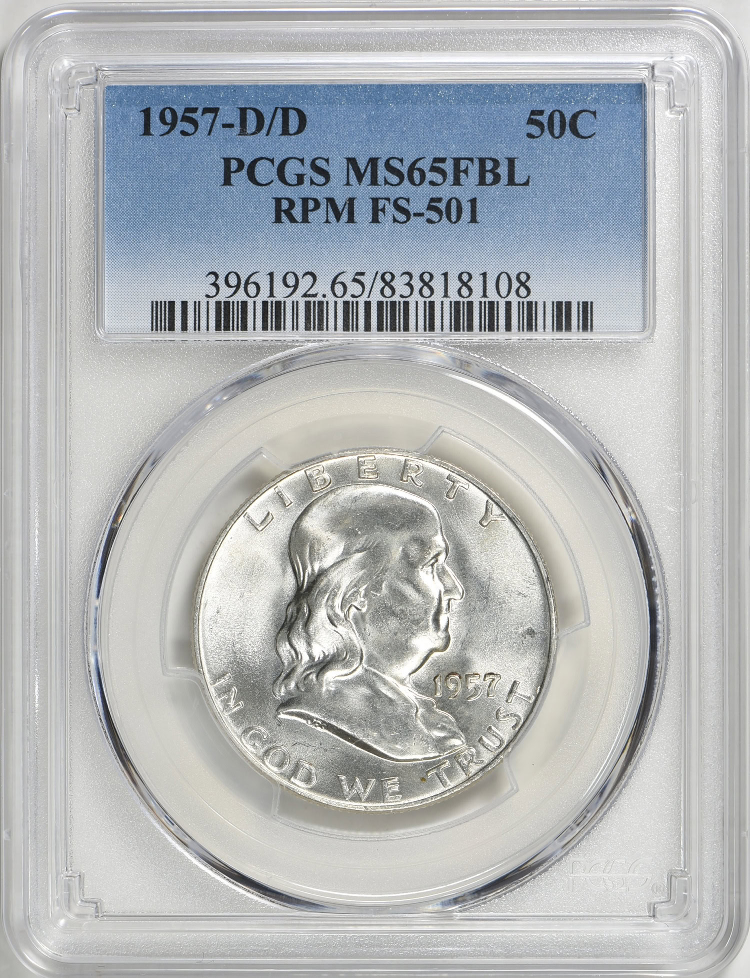1957-D/D Franklin Half Dollar RPM FS-501 PCGS MS-65 FBL (Item 465194 ...