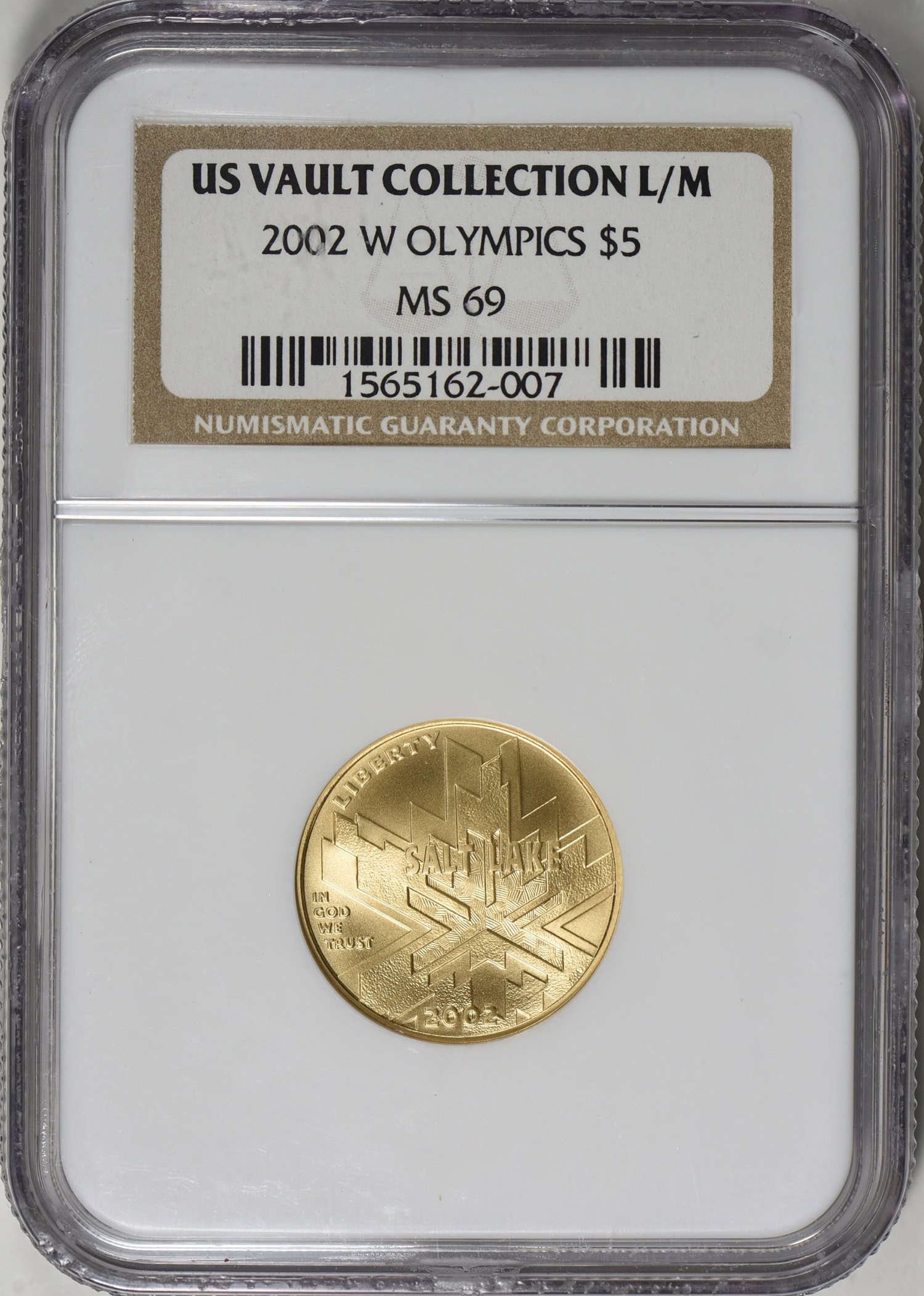 2002-W Salt Lake City Olympic Games Gold $5 NGC MS-69 (US Vault Collection L/M) (Item 468700 ...
