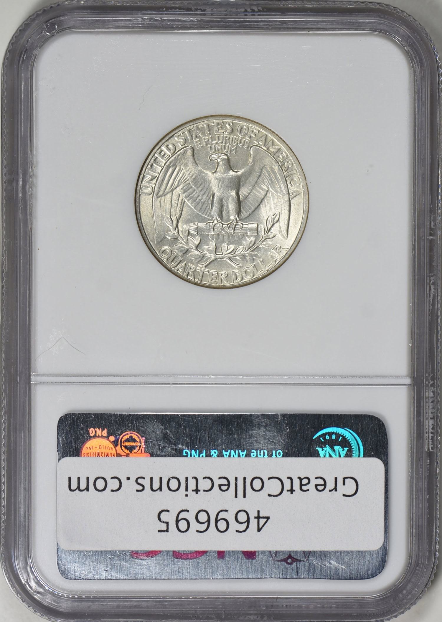 1940 Washington Quarter NGC MS-62 (Item 469695) | GreatCollections Coin ...