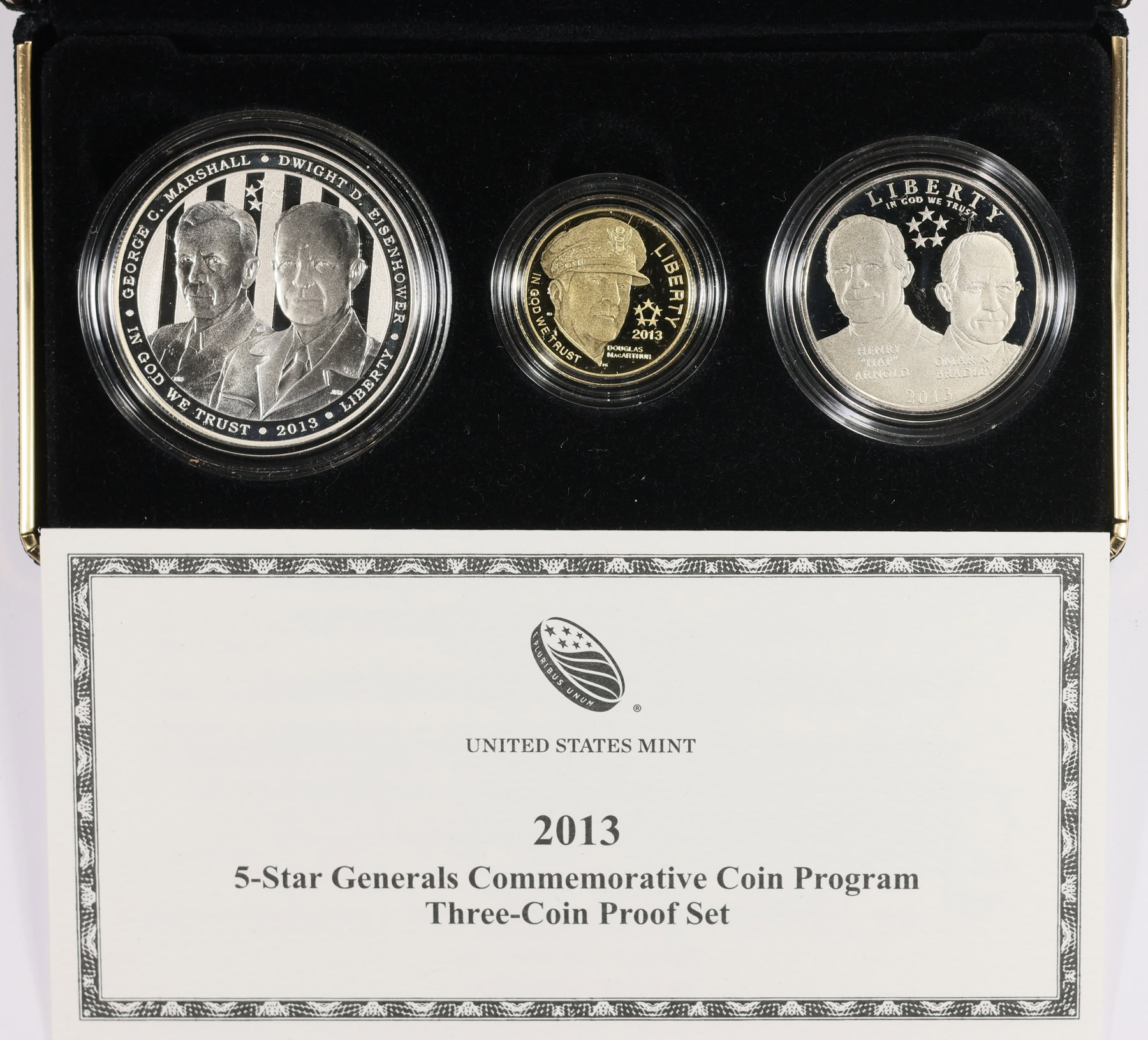 2013 5-Star Generals Gold $5, Silver Dollar and Clad Half Dollar Proof ...