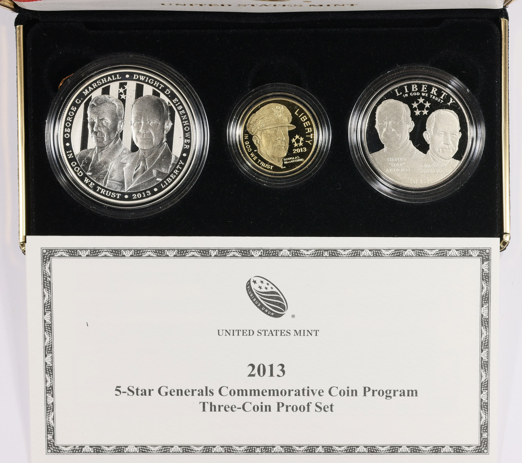 2013 5-Star Generals Gold $5, Silver Dollar and Clad Half Dollar Proof ...