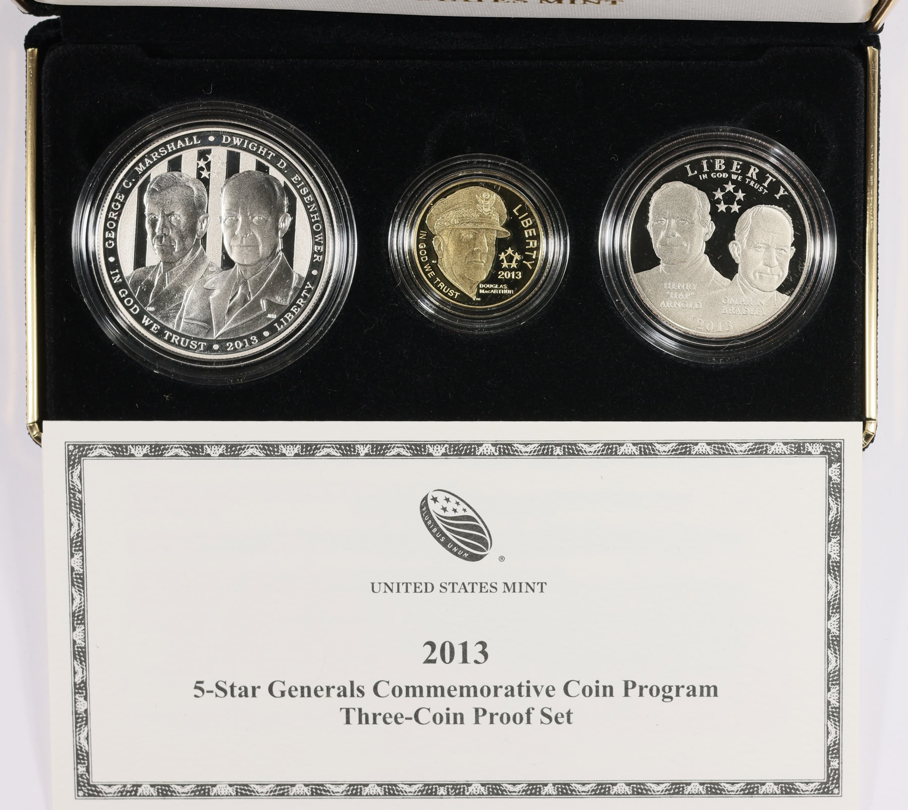 2013 5-Star Generals Gold $5, Silver Dollar and Clad Half Dollar Proof ...