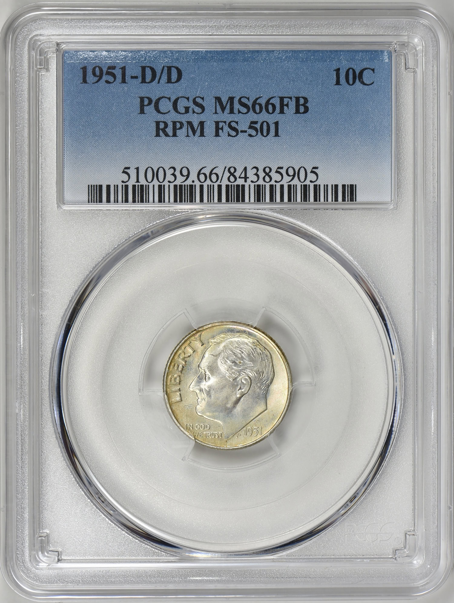1951-D/D Roosevelt Dime RPM FS-501 PCGS MS-66 FB (Item 496775 ...