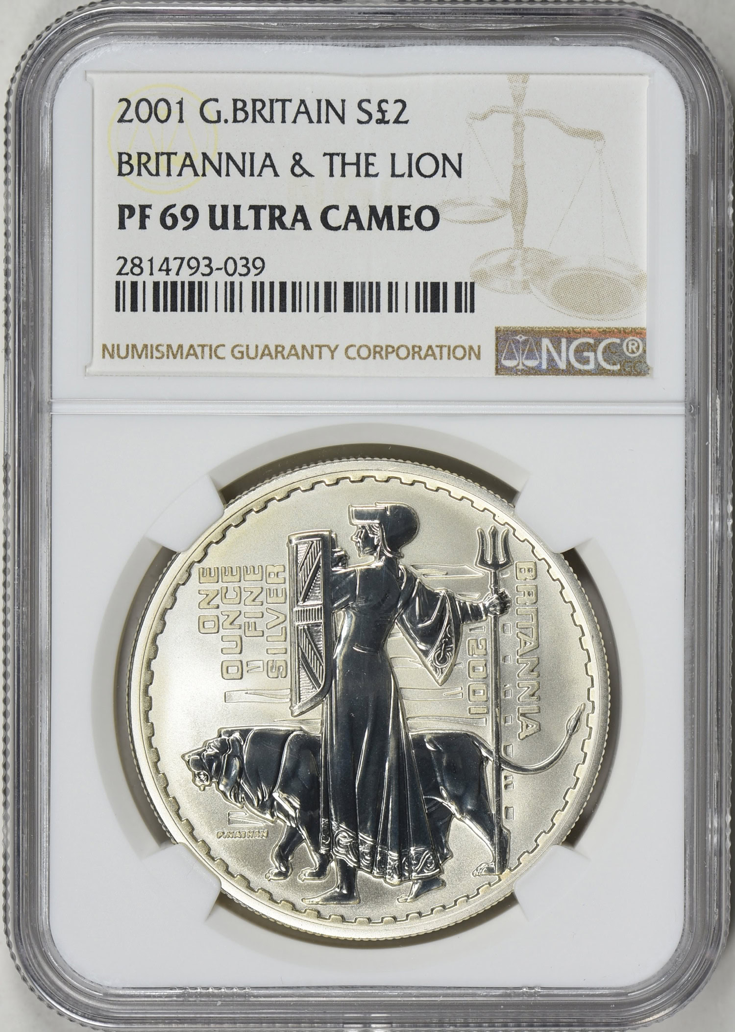 Great Britain 2001 Silver 20 Pence, 50 Pence, One Pound and 2 Pounds ...