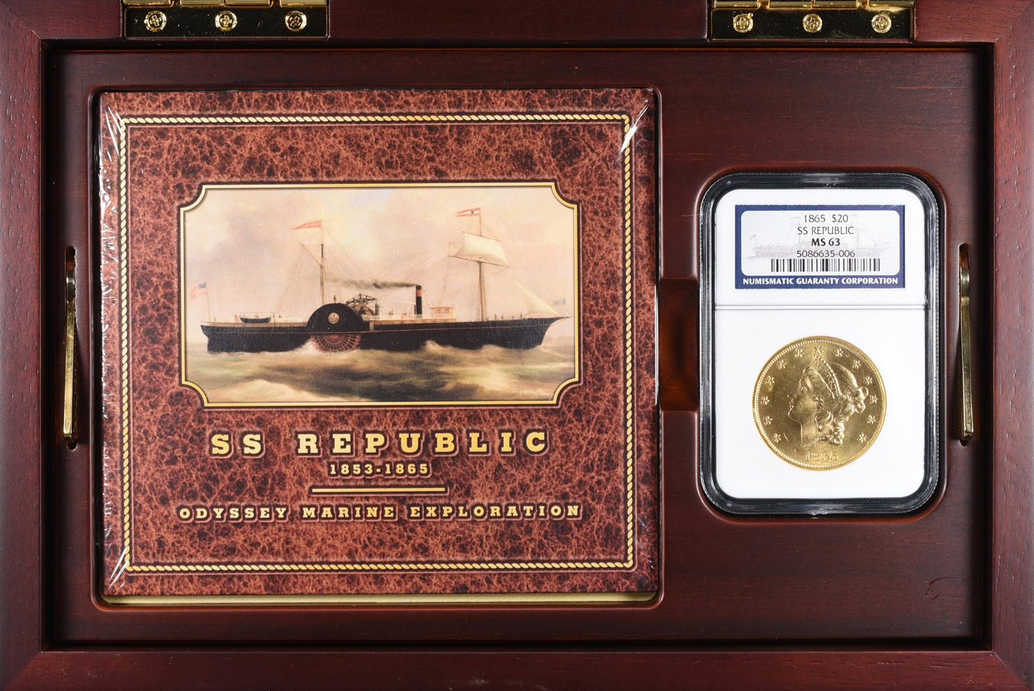 1865 Liberty Gold Double Eagle Shipwreck SS Republic NGC MS-63 (With ...