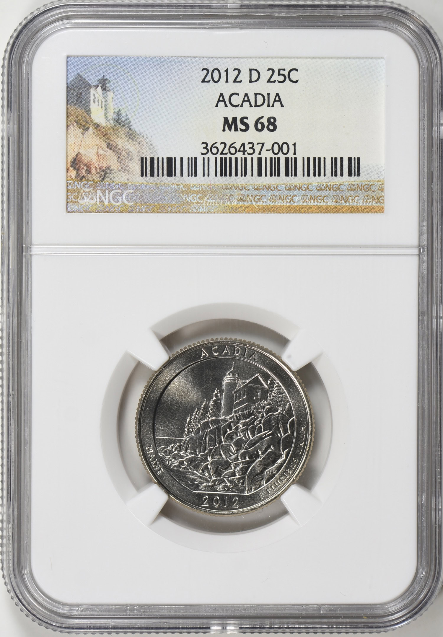 2012-D America the Beautiful Quarter Acadia NP NGC MS-68 (Item 582361 ...