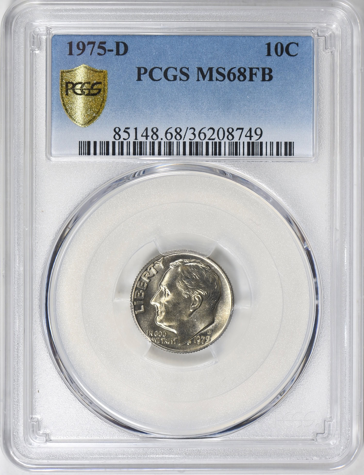 1975-D Roosevelt Dime PCGS MS-68 FB (Item 602378) | GreatCollections ...