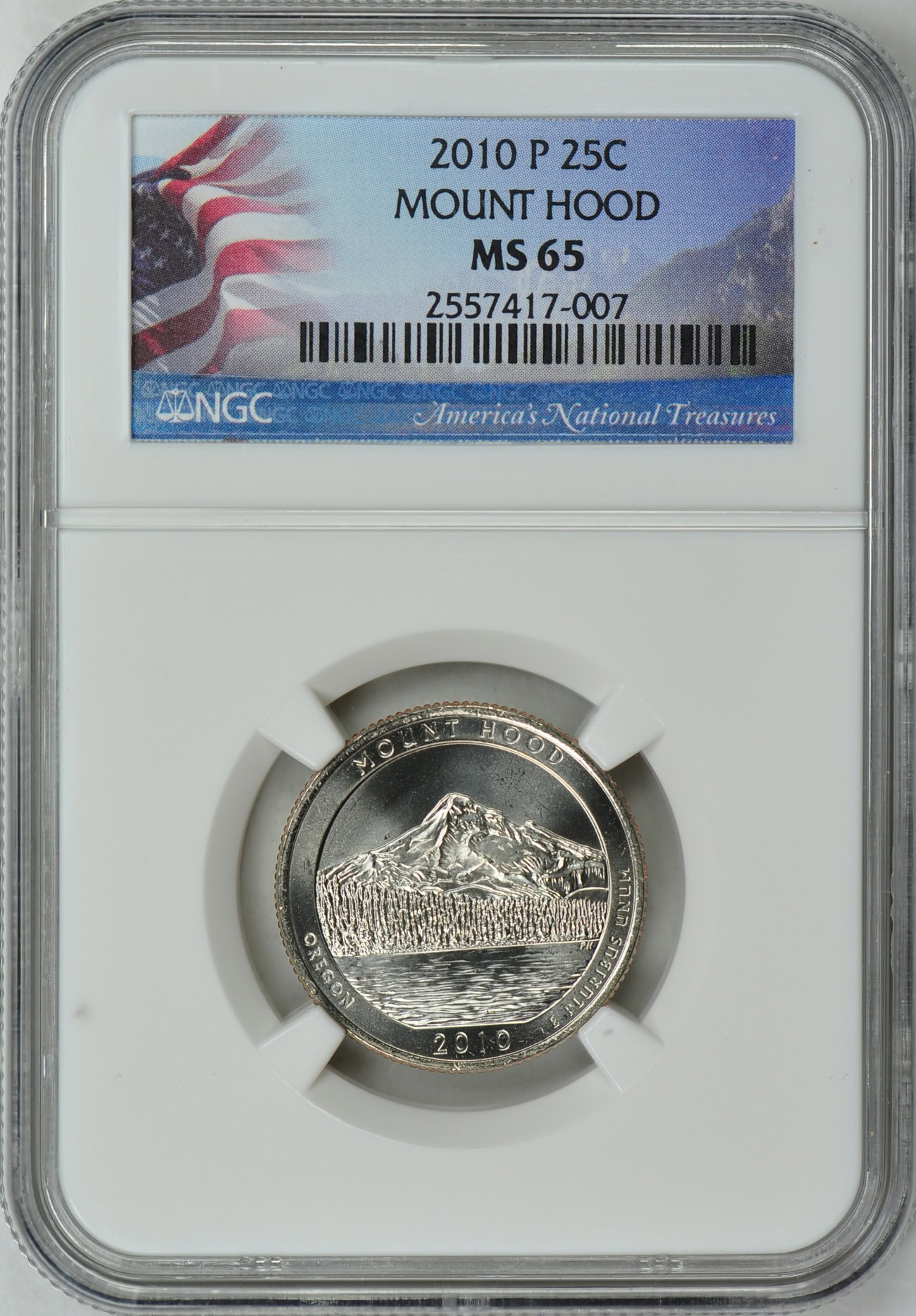 2010-P America the Beautiful Quarter Mount Hood NGC MS-65 (Item 63677 ...