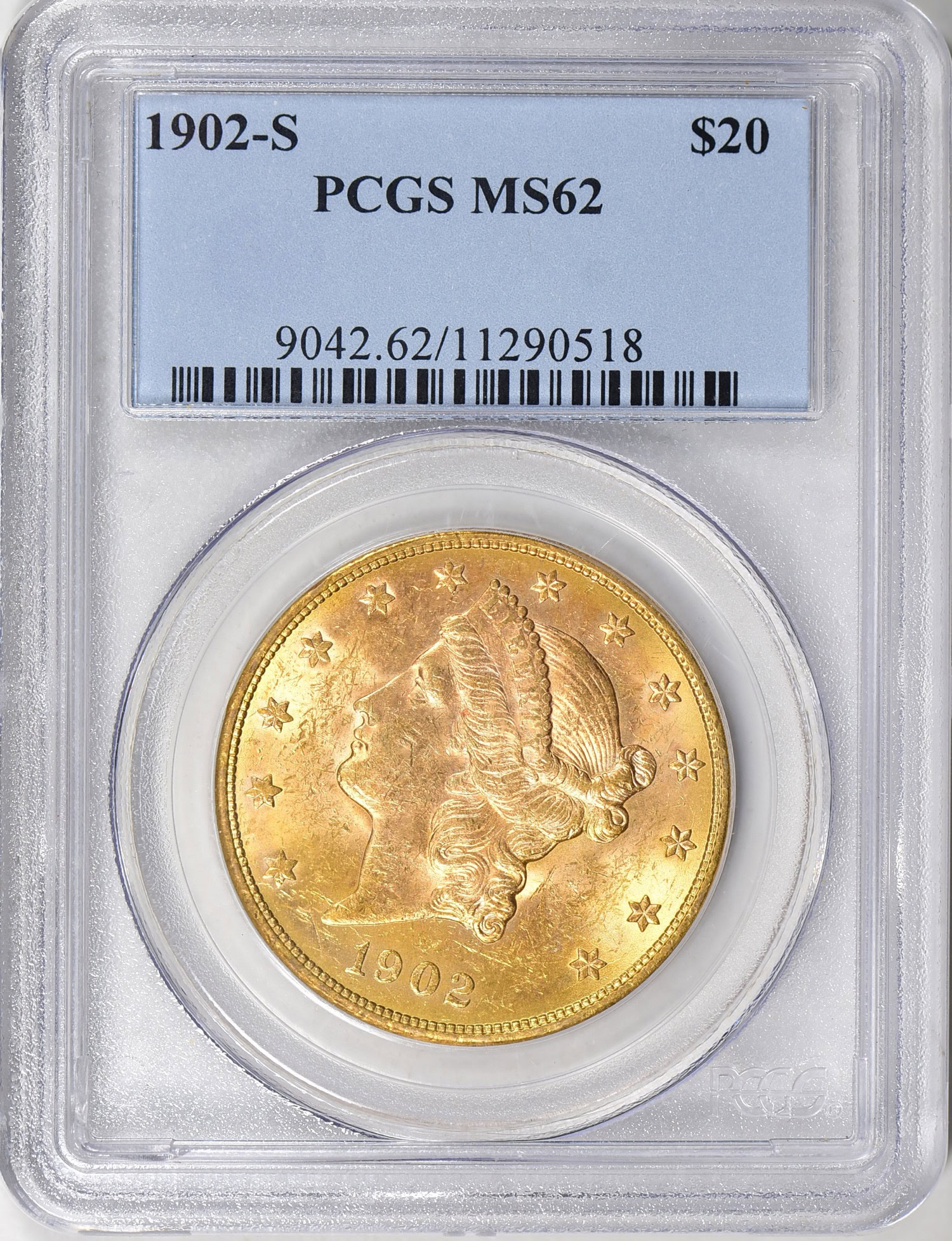 1902-S Liberty Gold Double Eagle PCGS MS-62 (Item 650743) | GreatCollections Coin Auctions