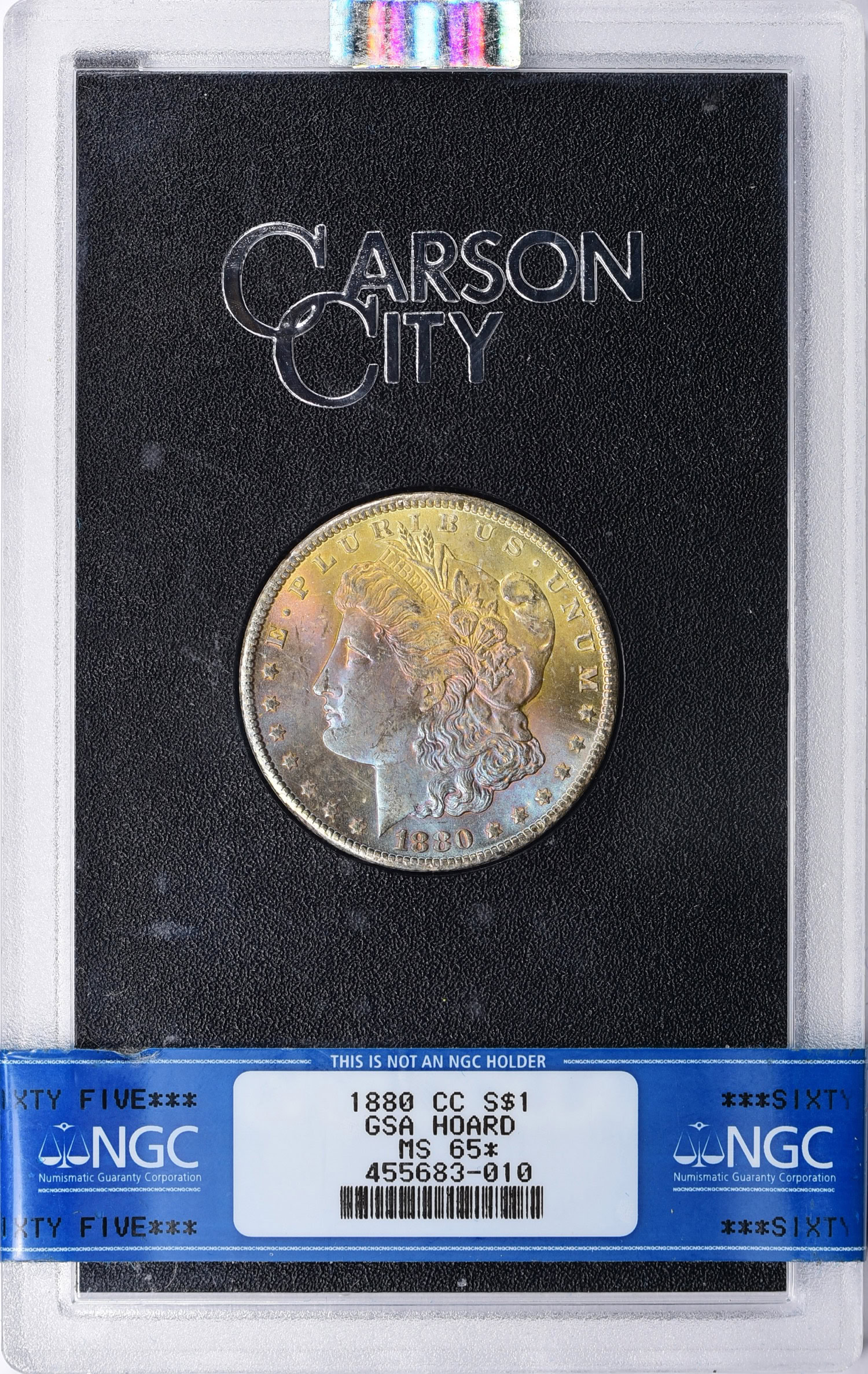 1880-CC Morgan Silver Dollar NGC MS-65 ★ GSA Holder (With GSA Box and Numbered Certificate ...
