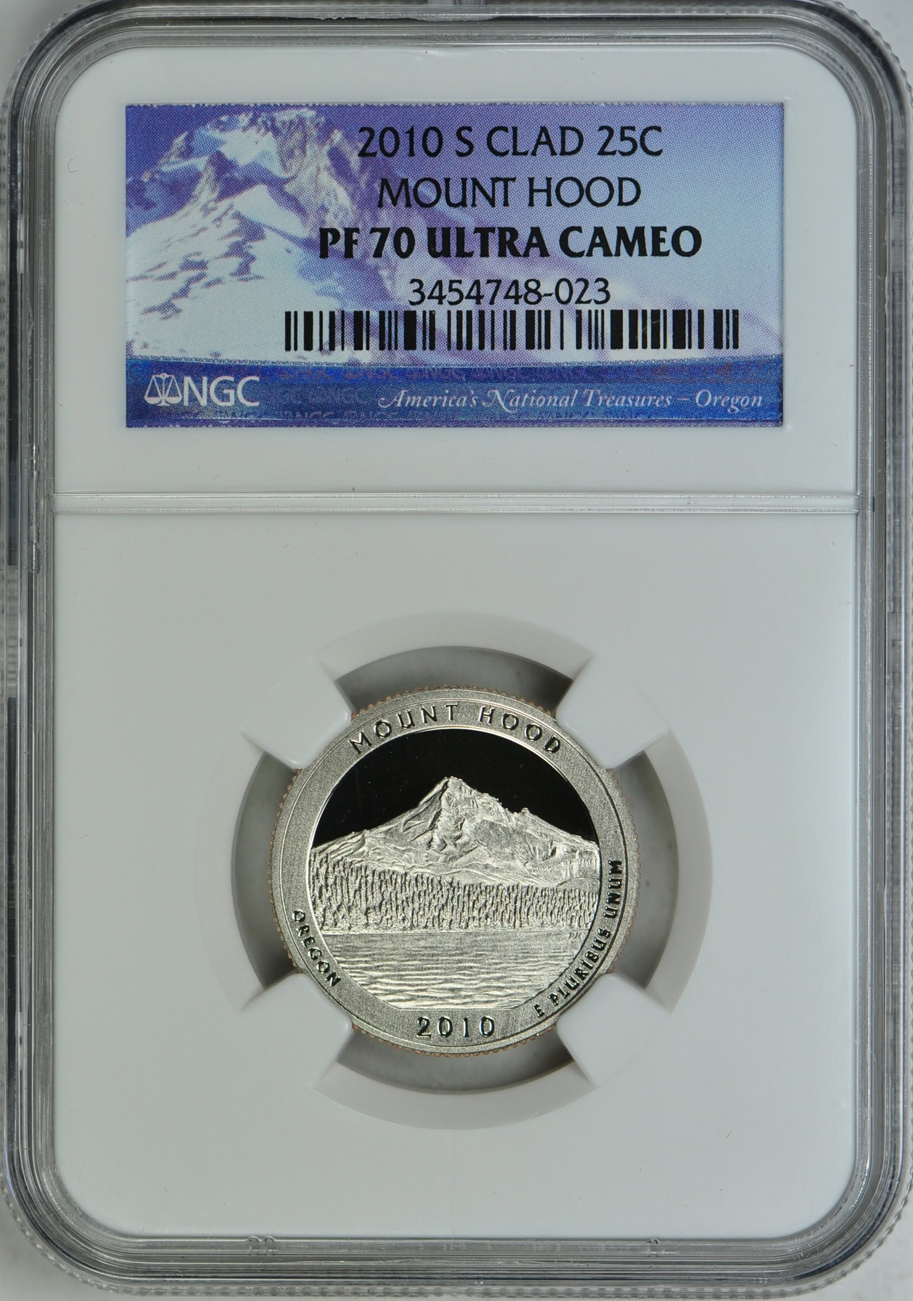 2010-S America the Beautiful Quarter Mount Hood NGC Proof-70 UC ...