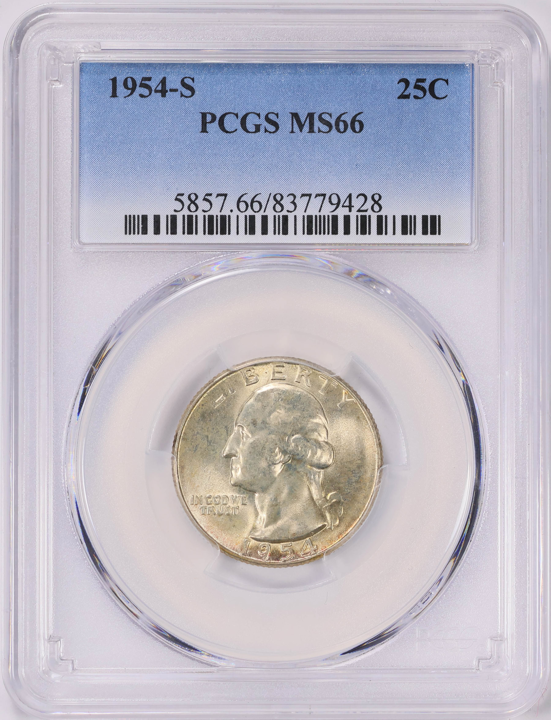 1954-S Washington Quarter PCGS MS-66 (Item 709666) | GreatCollections Coin Auctions