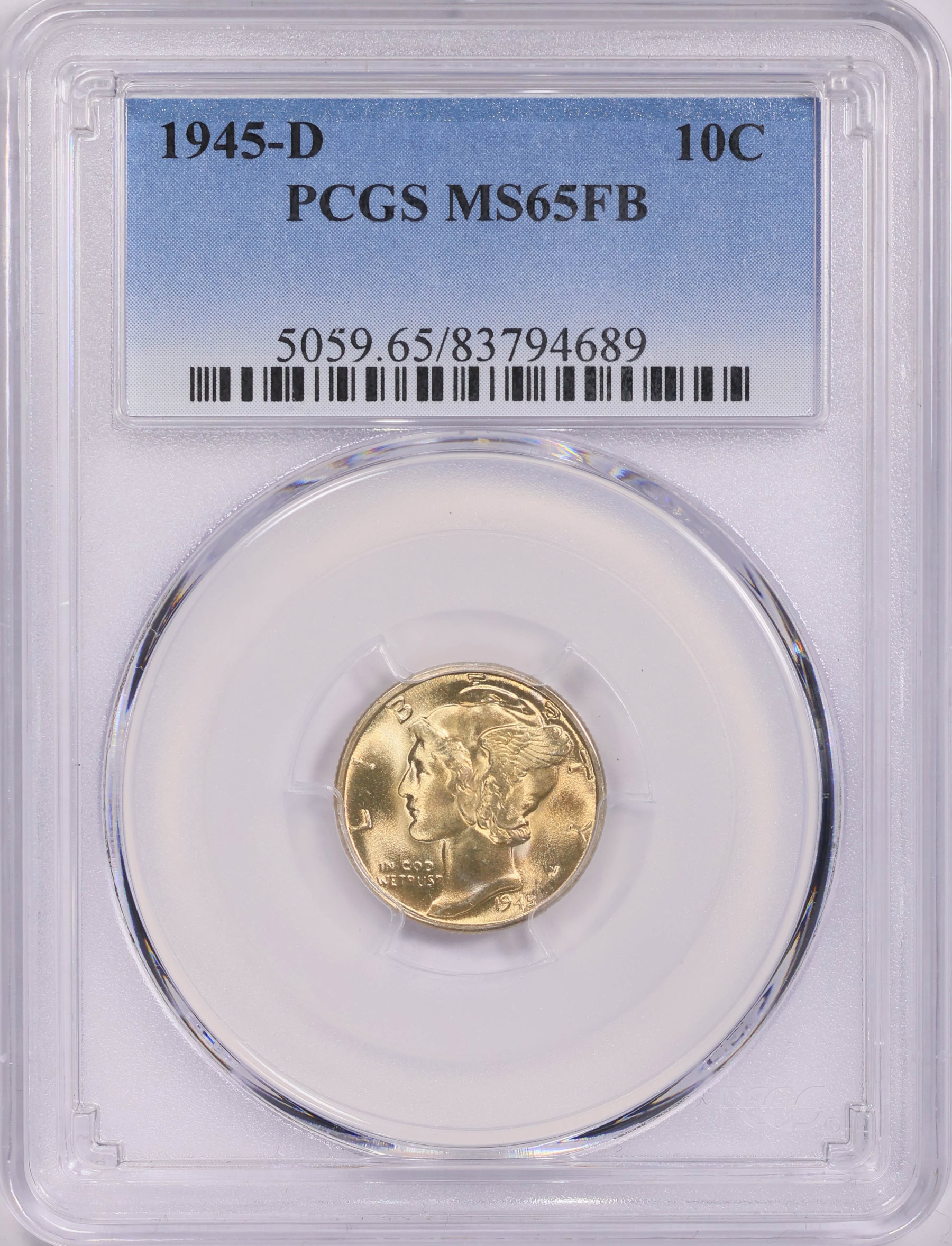1945-D Mercury Dime PCGS MS-65 FB (Item 709936) | GreatCollections Coin Auctions
