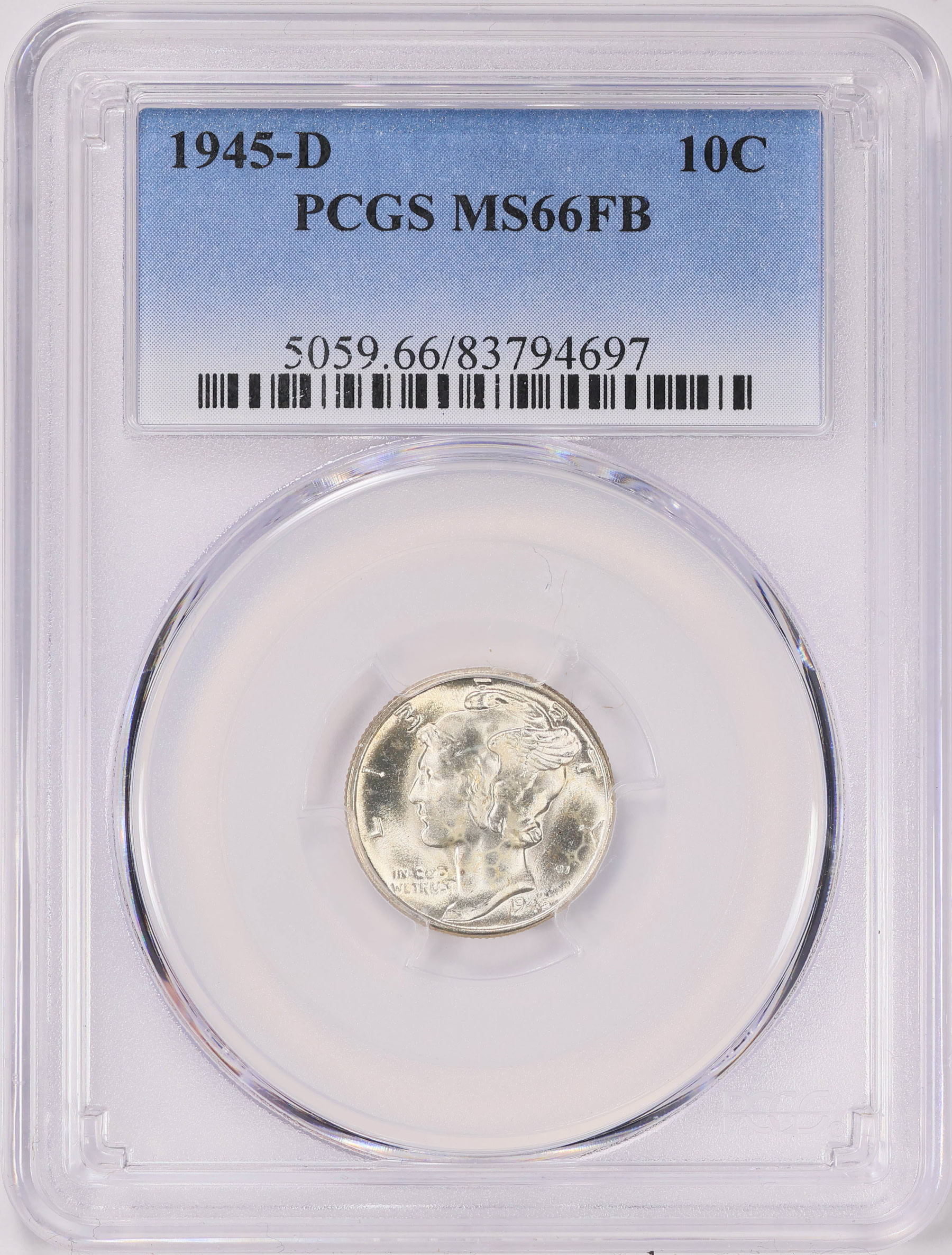 1945-D Mercury Dime PCGS MS-66 FB (Item 709947) | GreatCollections Coin Auctions