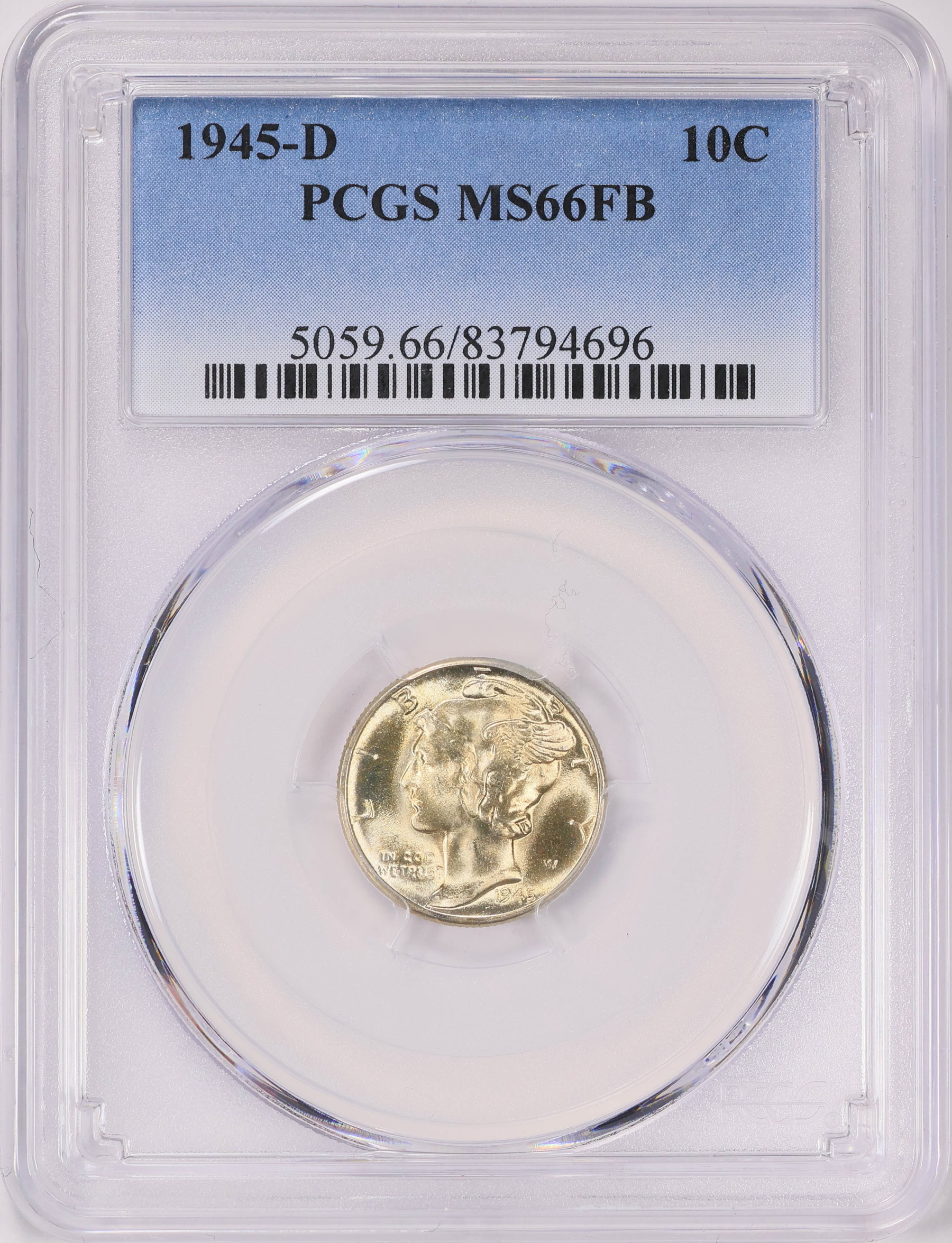 1945-D Mercury Dime PCGS MS-66 FB (Item 709948) | GreatCollections Coin Auctions