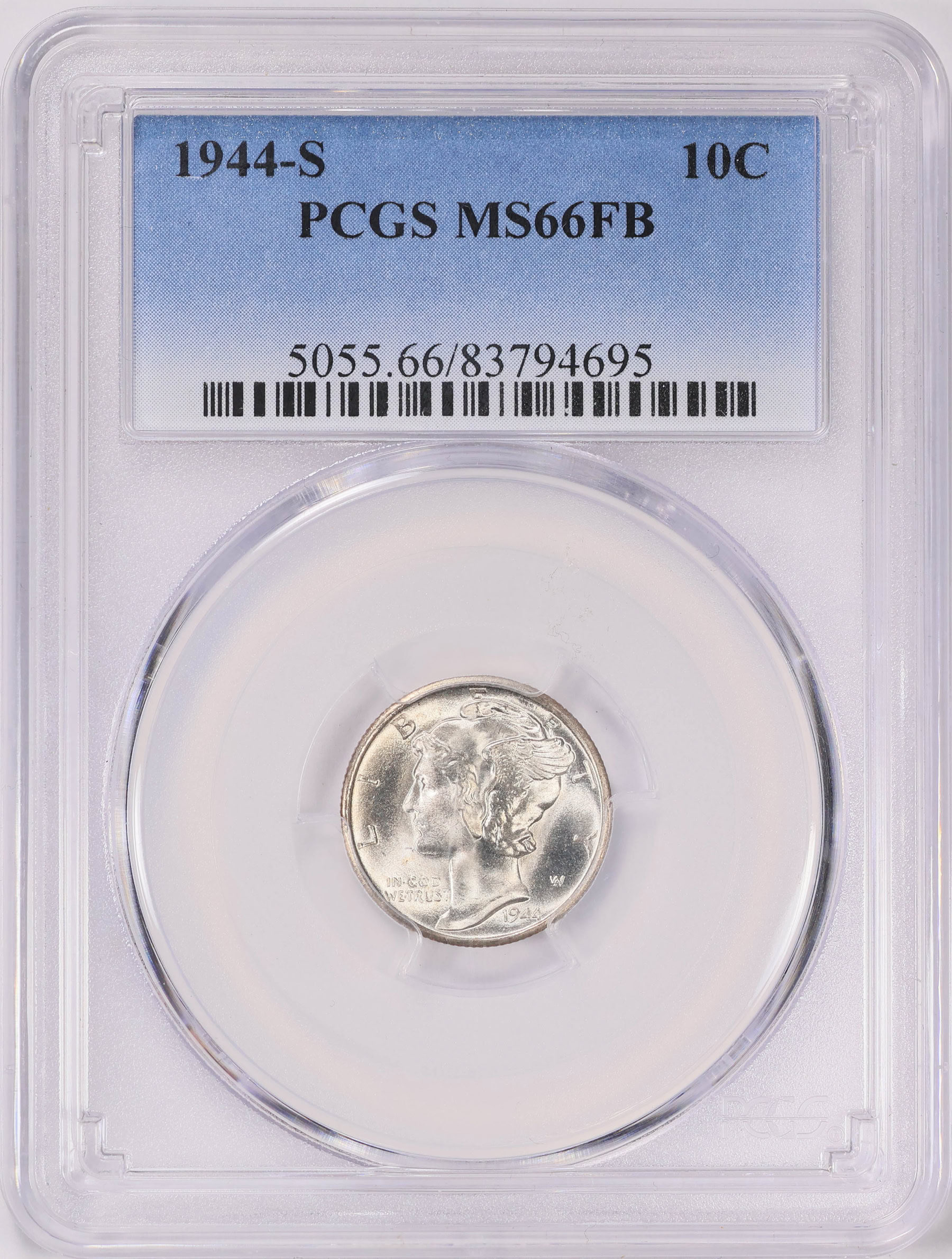 1944-S Mercury Dime PCGS MS-66 FB (Item 709949) | GreatCollections Coin Auctions