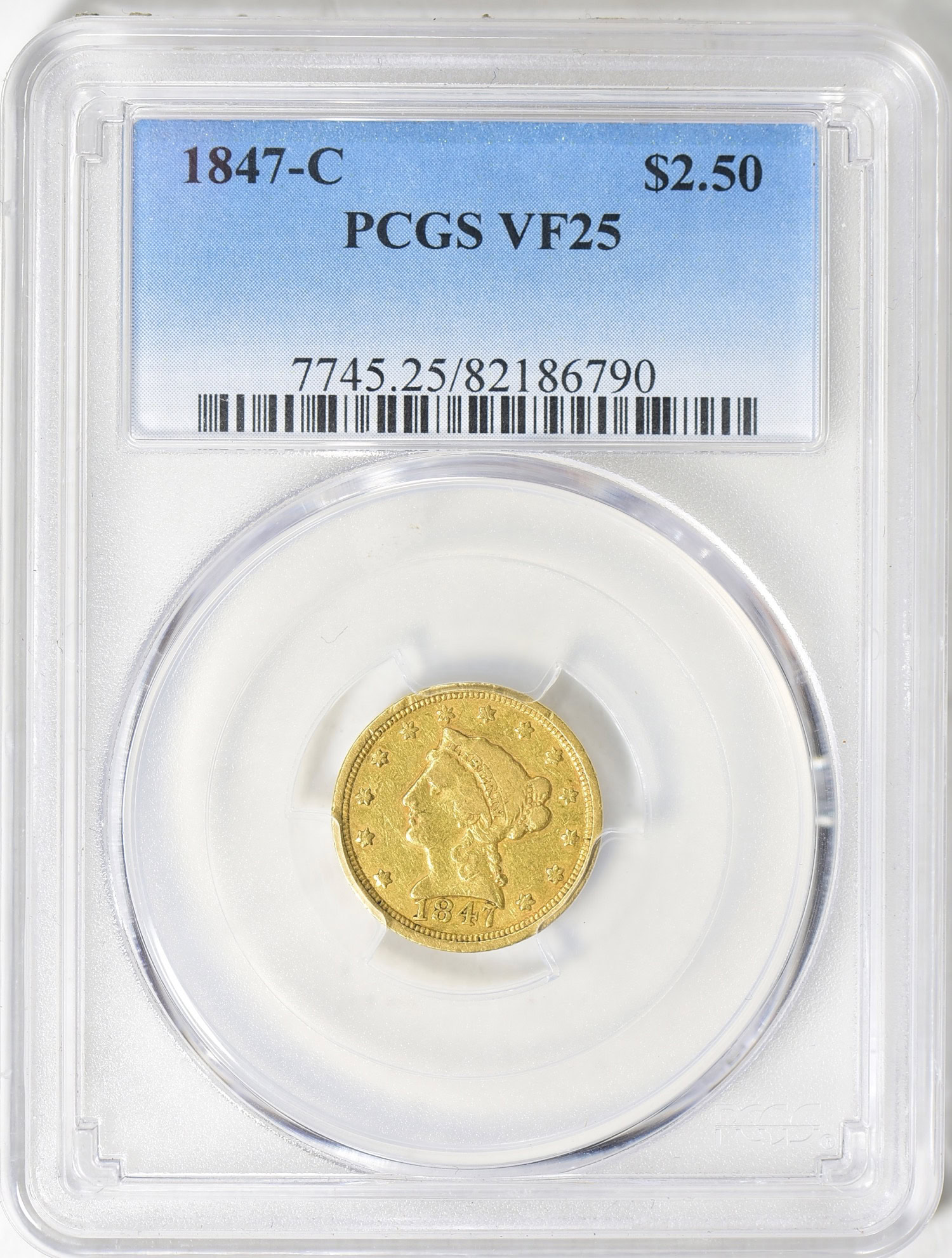1847-C Liberty Gold Quarter Eagle PCGS VF-25 (Item 712159 ...