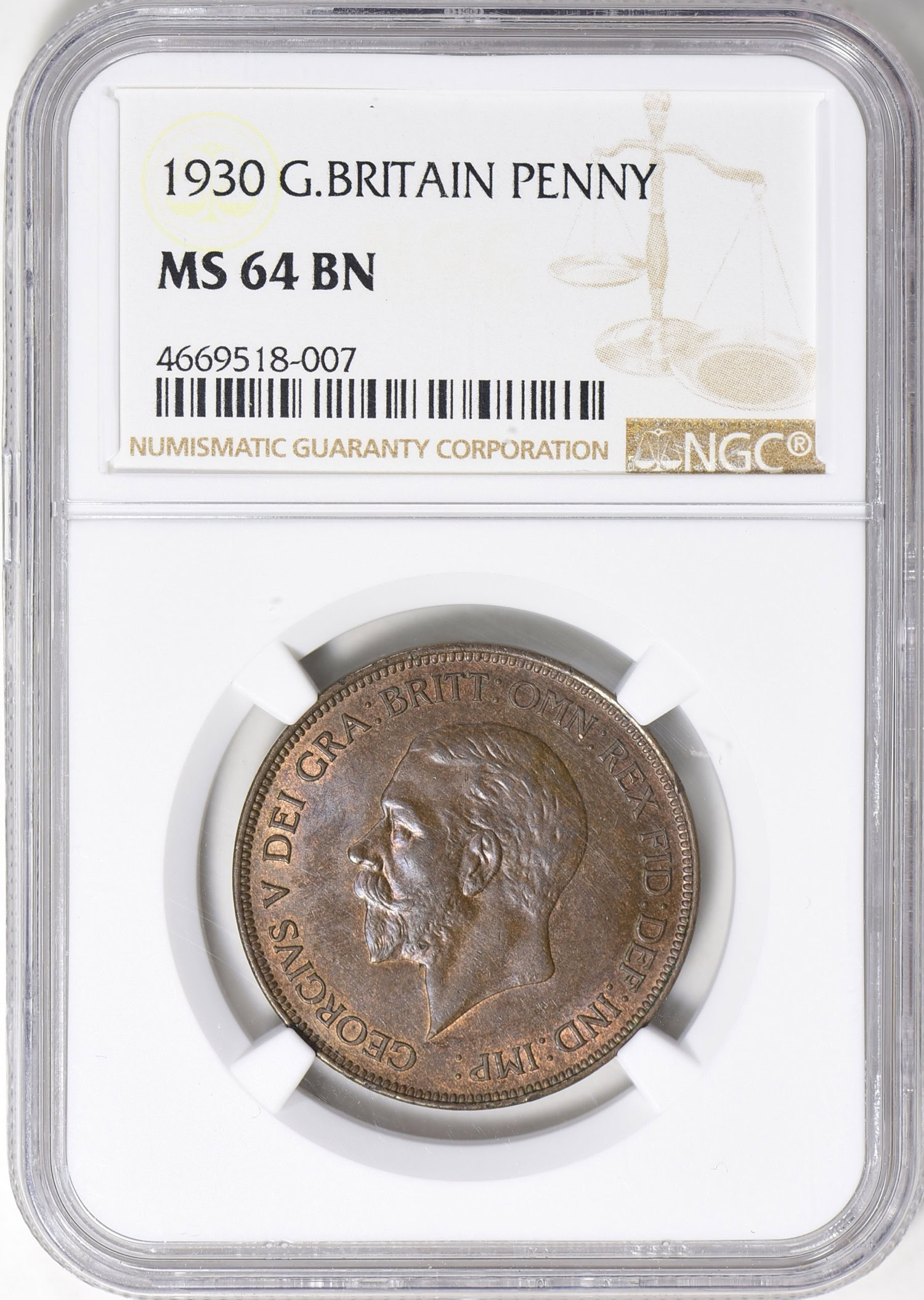 Great Britain 1930 Penny S-4055 NGC MS-64 BN (Item 727810 ...