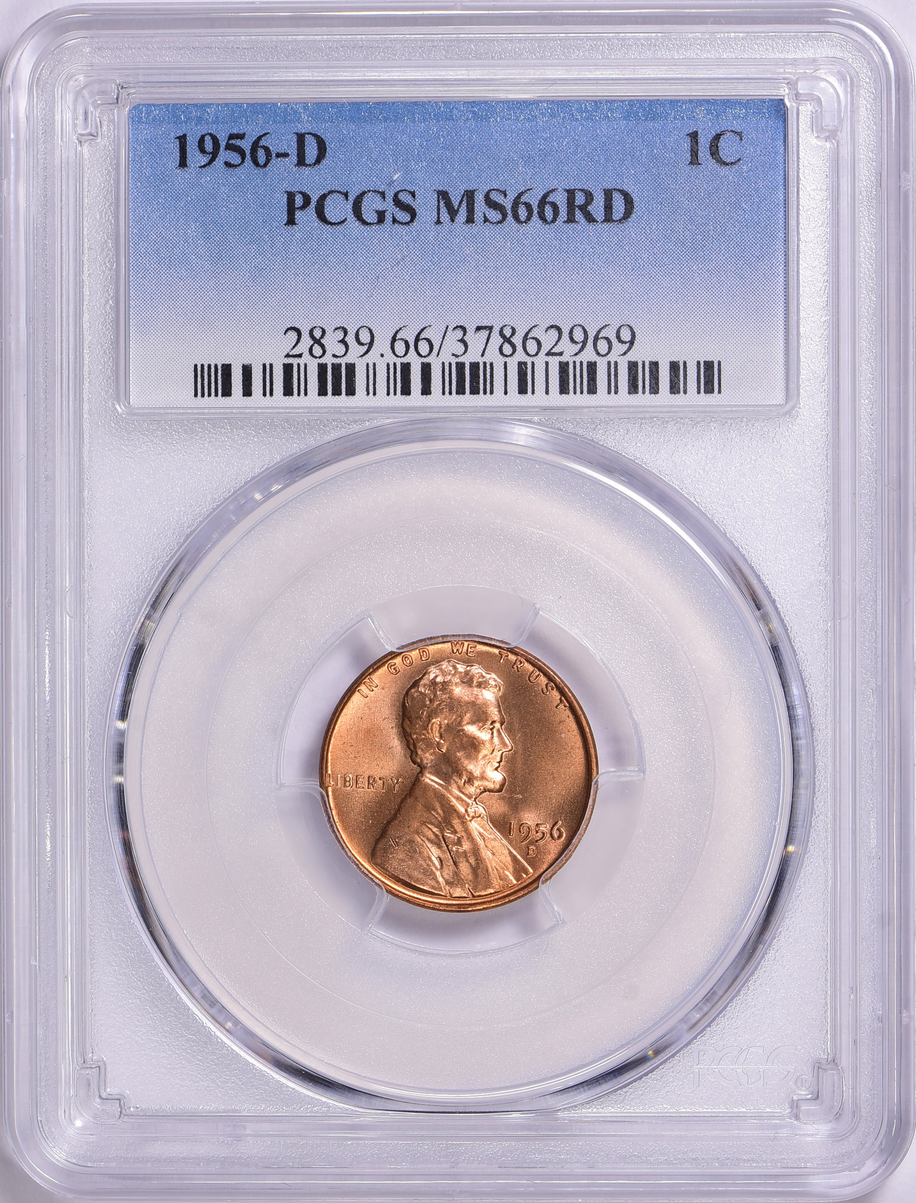 1956-D Lincoln Cent PCGS MS-66 RD (Item 742603) | GreatCollections Coin Auctions