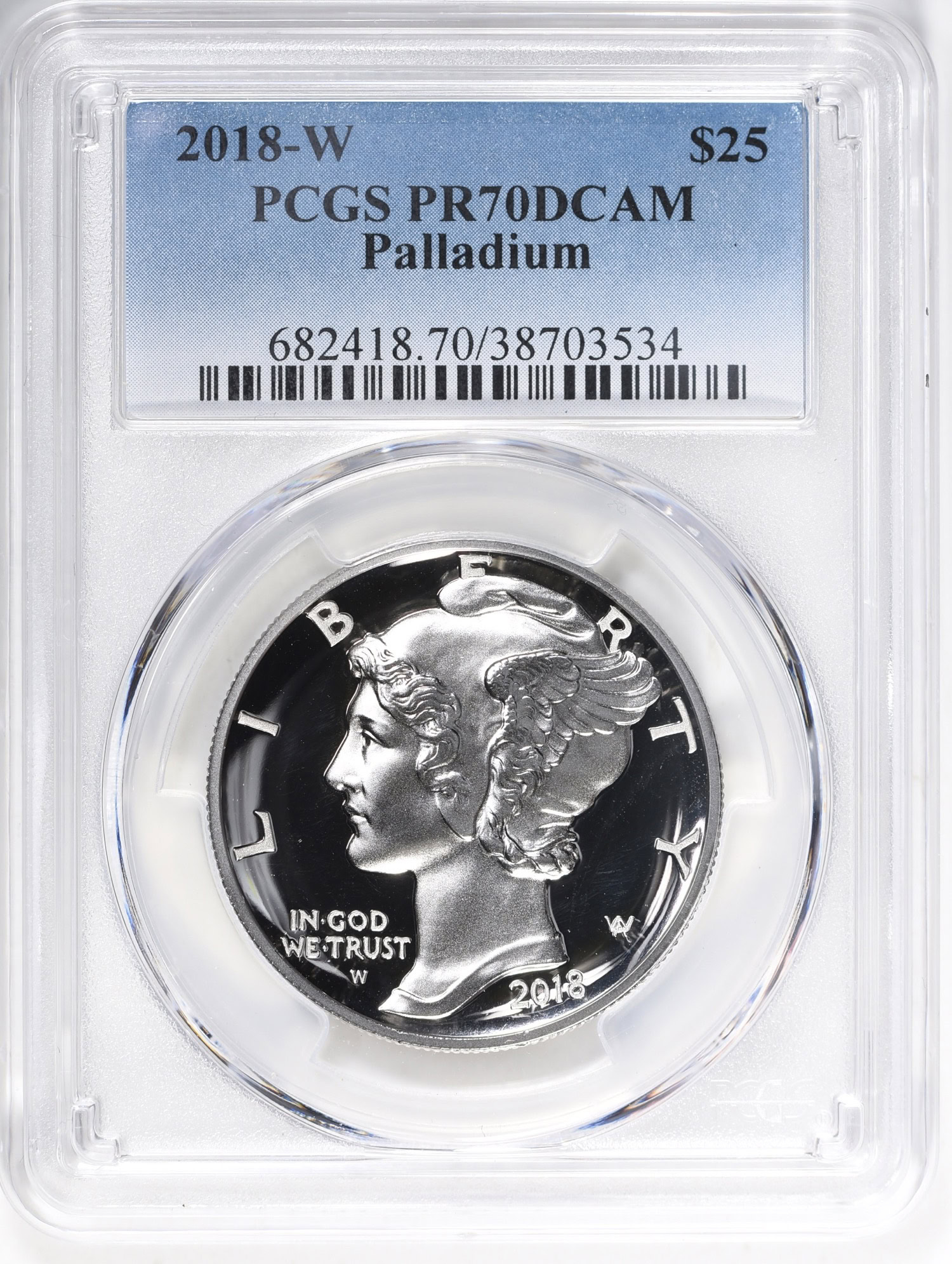 2018-W $25 American Liberty Palladium PCGS Proof-70 DCAM (Item 807188 ...