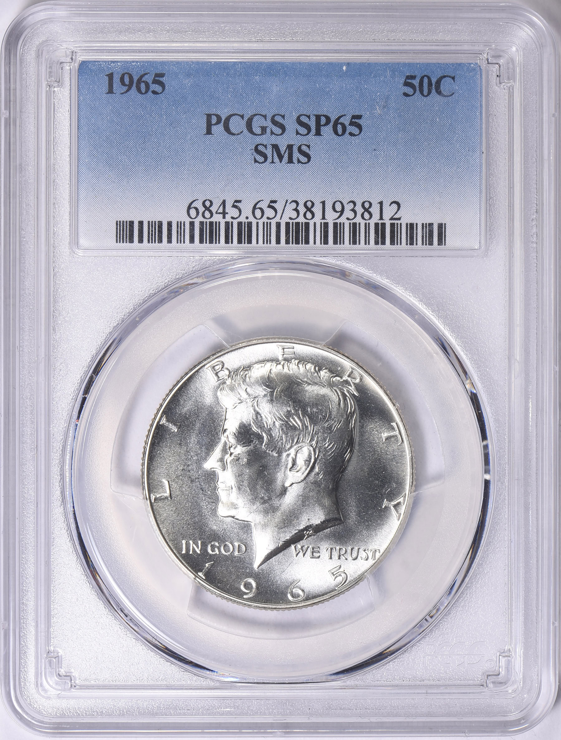 1965 Kennedy Half Dollar SMS PCGS SP-65 (Item 831754) | GreatCollections Coin Auctions