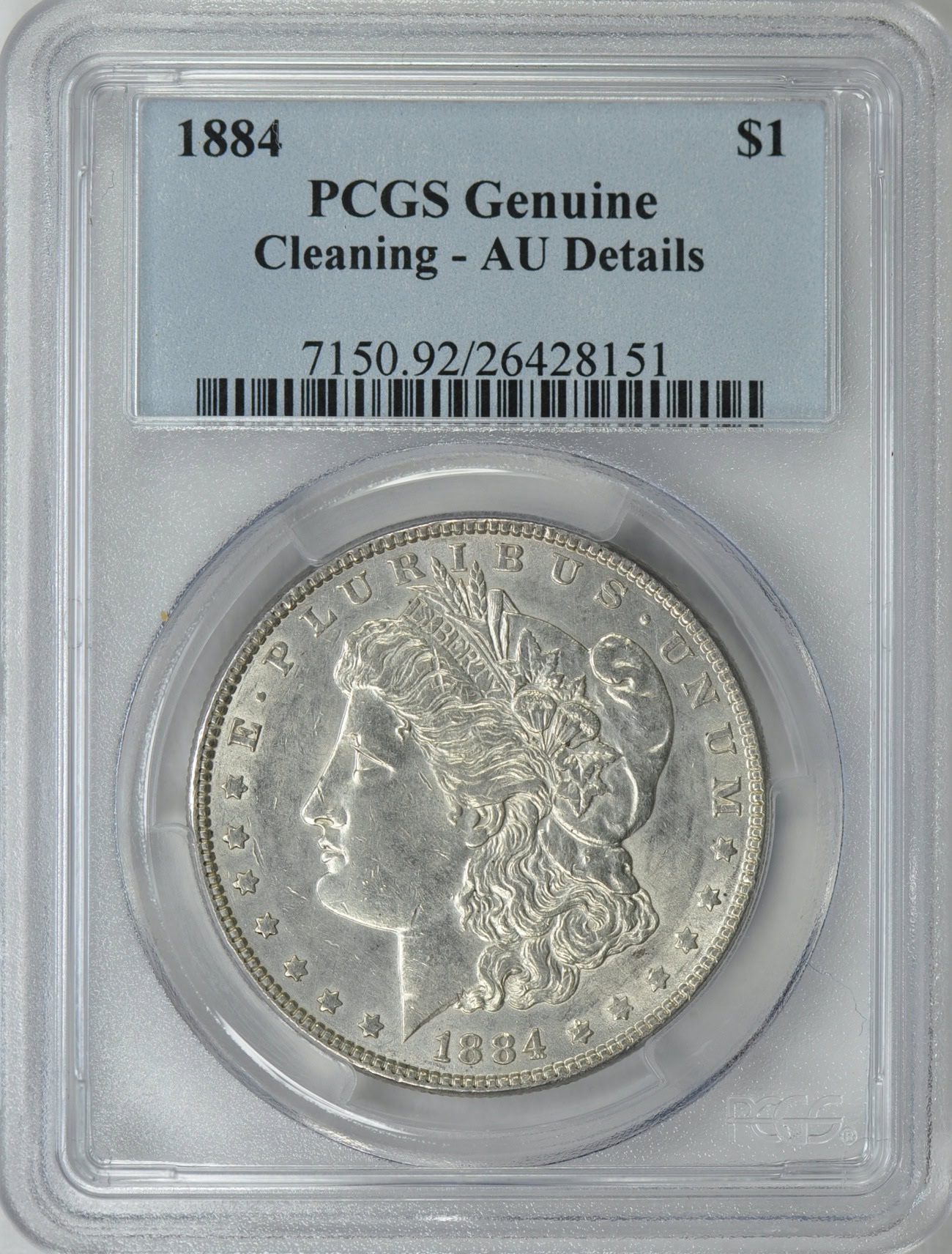 1884 Morgan Silver Dollar PCGS Genuine AU Details (Item 83567) | GreatCollections Coin Auctions