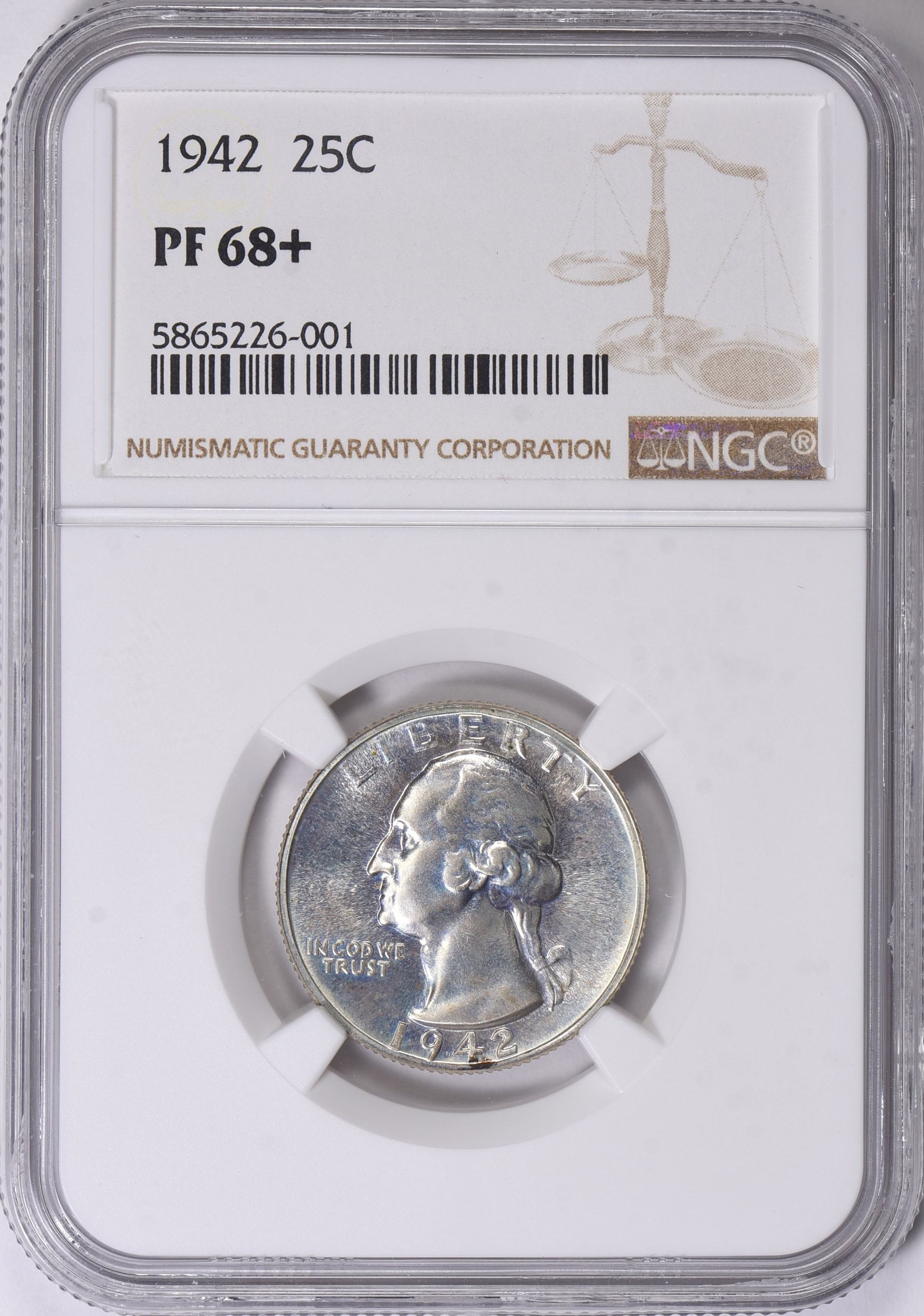 1942 Washington Quarter NGC Proof-68+ (Item 847984) | GreatCollections Coin Auctions