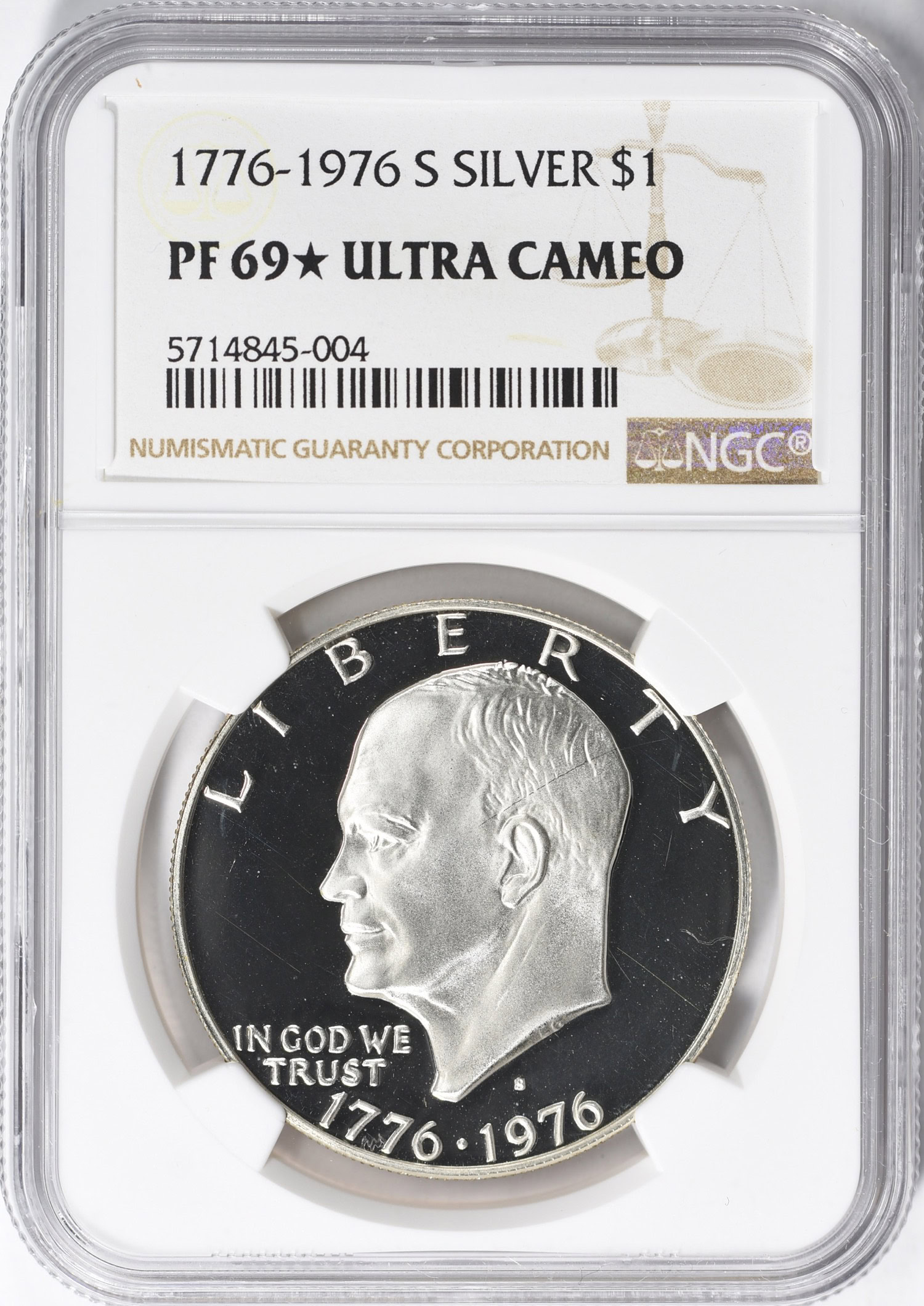 1976-S Eisenhower Dollar Silver NGC Proof-69 ★ UC (Item 858436) | GreatCollections Coin Auctions