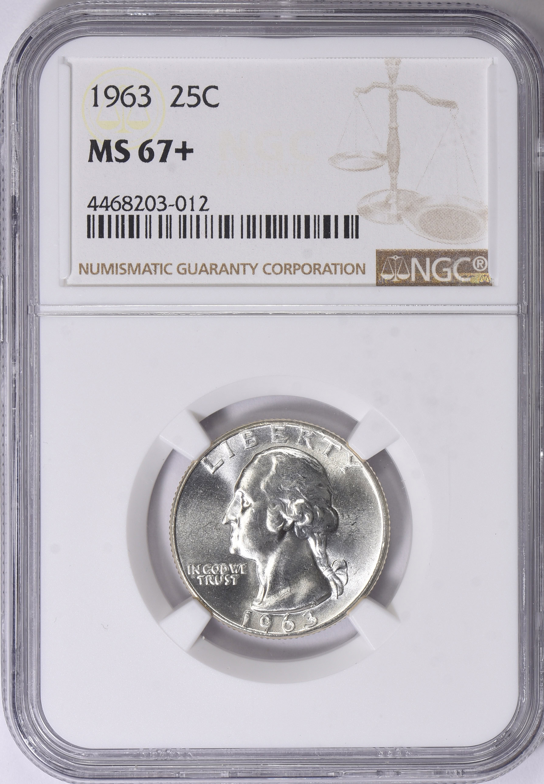 1964 Washington Quarter NGC MS-67+ (Item 872610) | GreatCollections ...