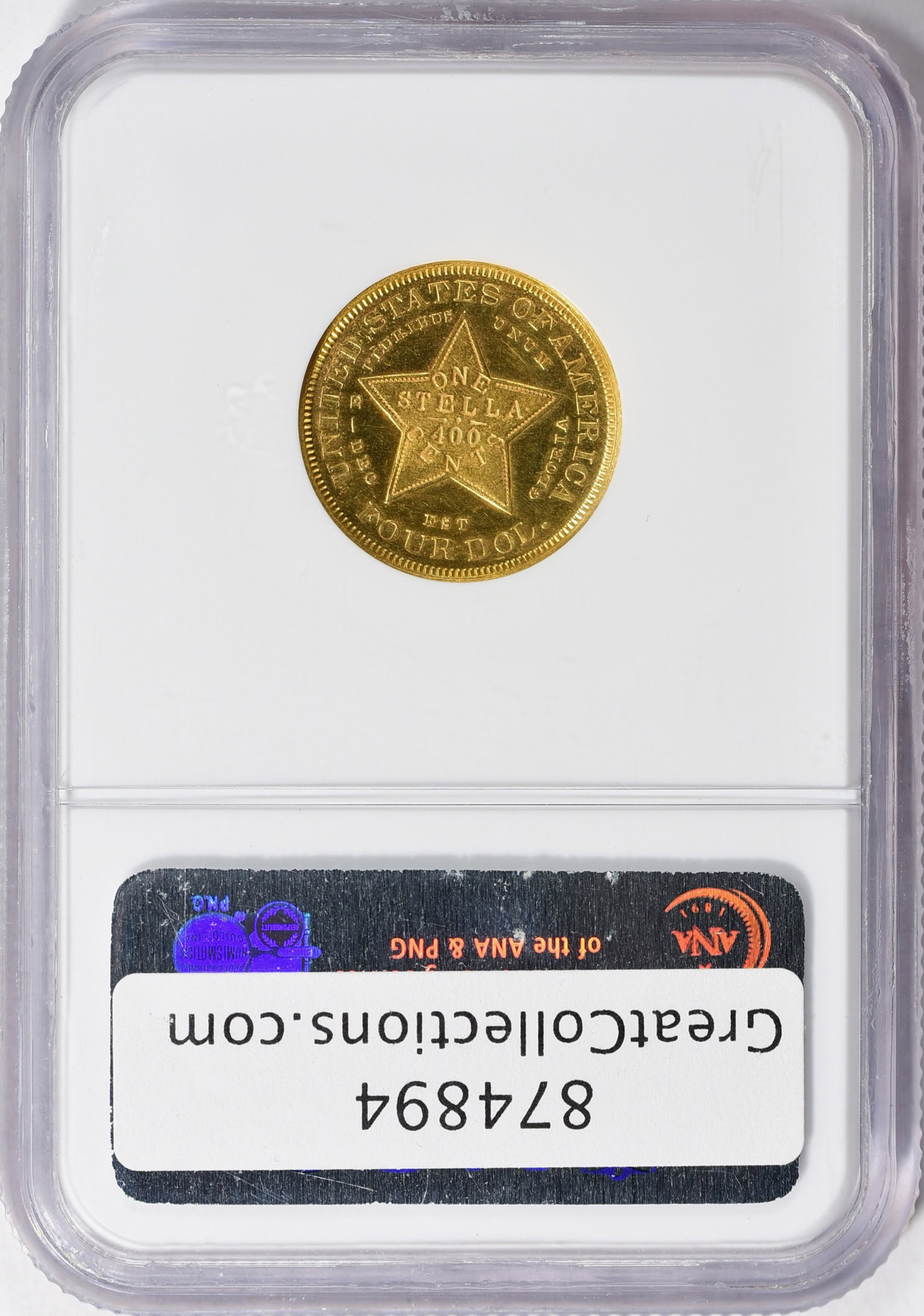 1879 Four-Dollar Gold Piece Flowing Hair Stella NGC Proof-63 (Item ...