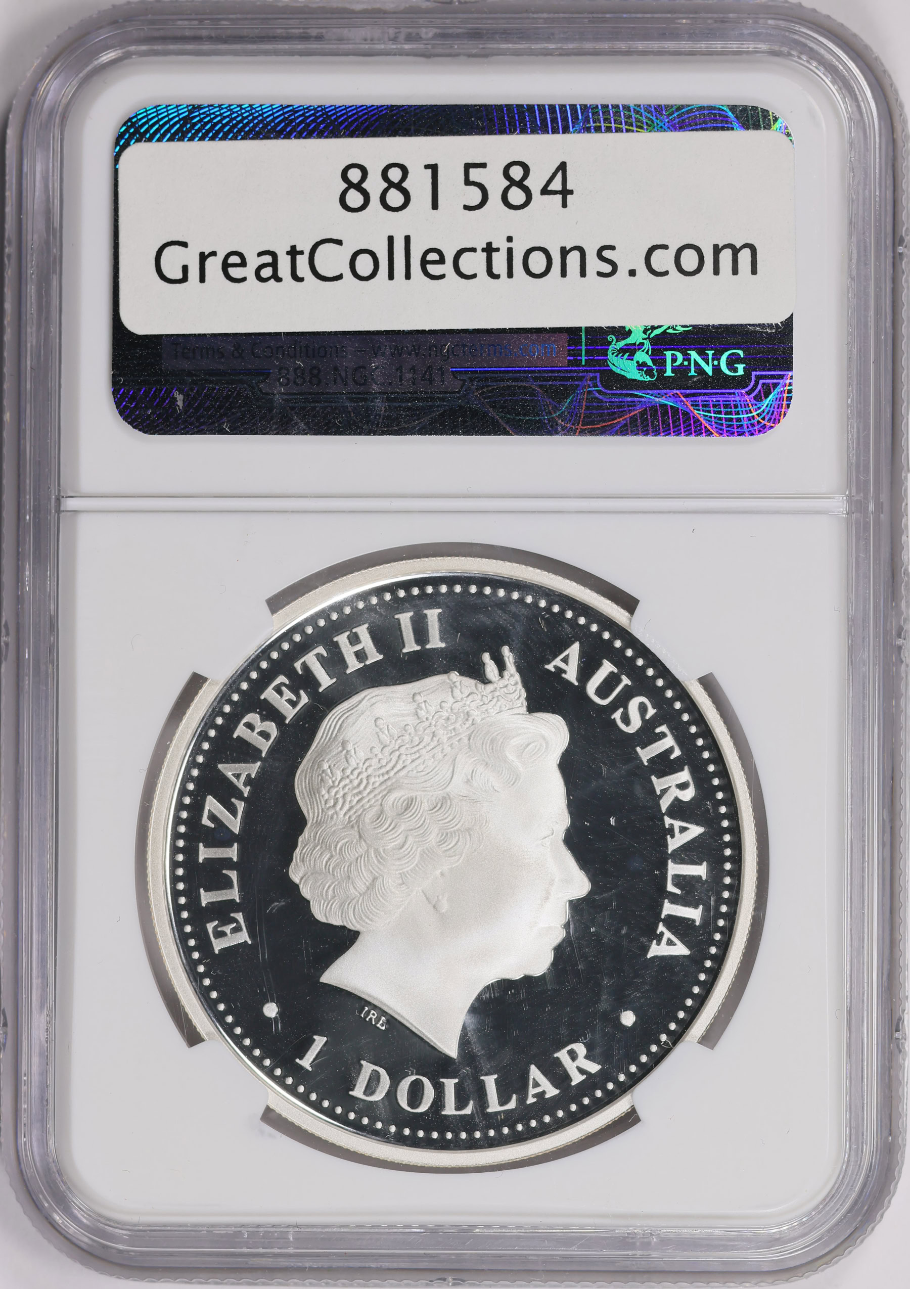Australia 2005-P Silver Colorized Dollar Kookaburra KM-886 NGC Proof-69 ...