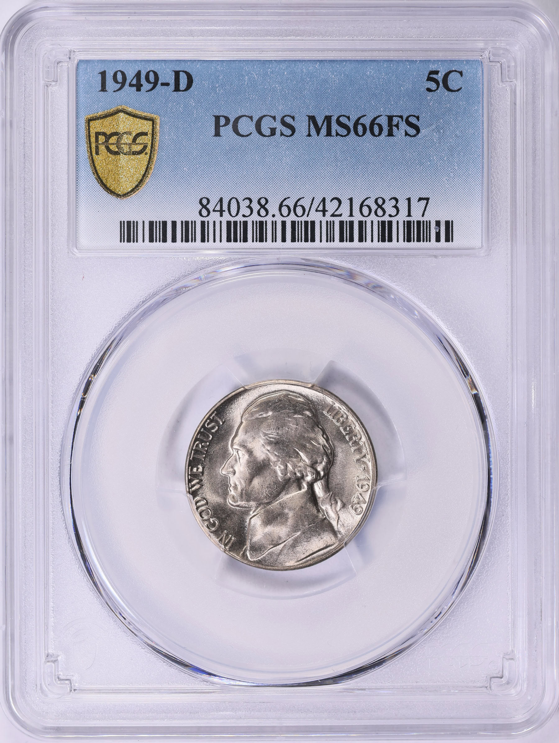 1949-D Jefferson Nickel PCGS MS-66 FS (Item 896193) | GreatCollections ...