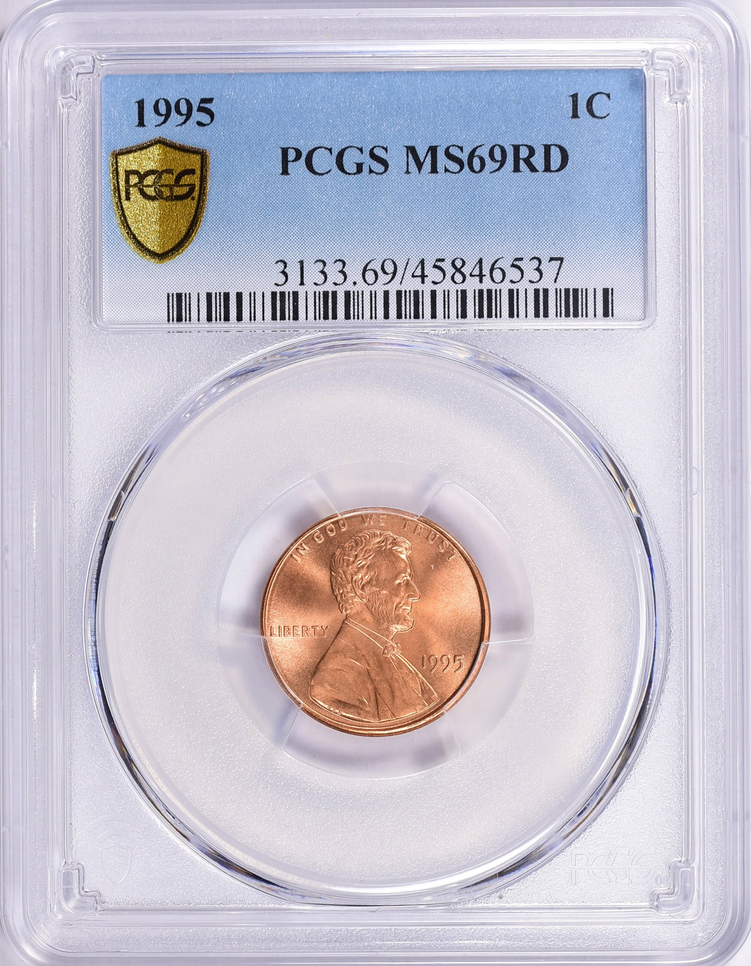 1995 Lincoln Cent PCGS MS-69 RD (Item 896570) | GreatCollections Coin ...