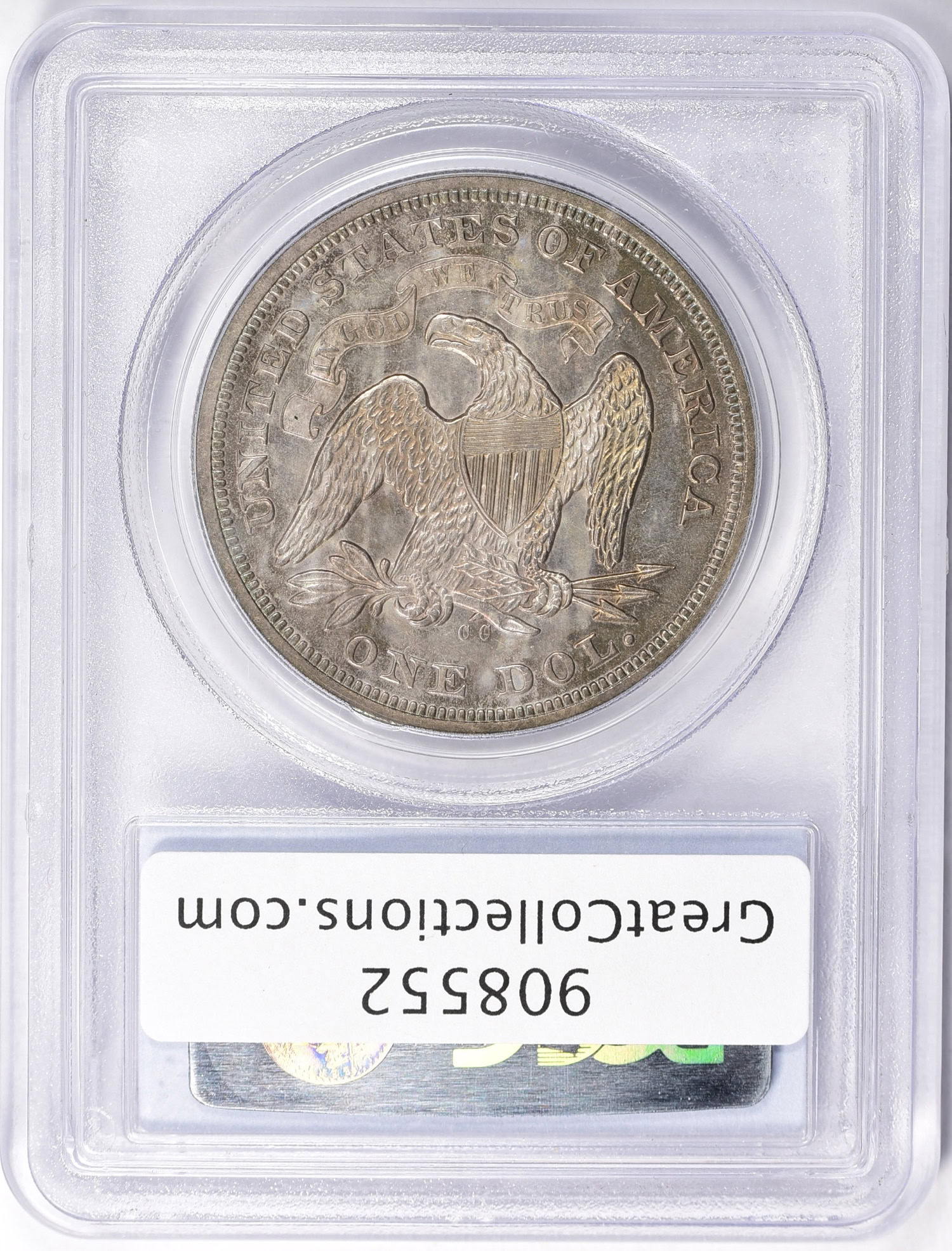 1873-CC Seated Liberty Silver Dollar Seated PCGS MS-61 (Toned) (Item 908552) | GreatCollections ...