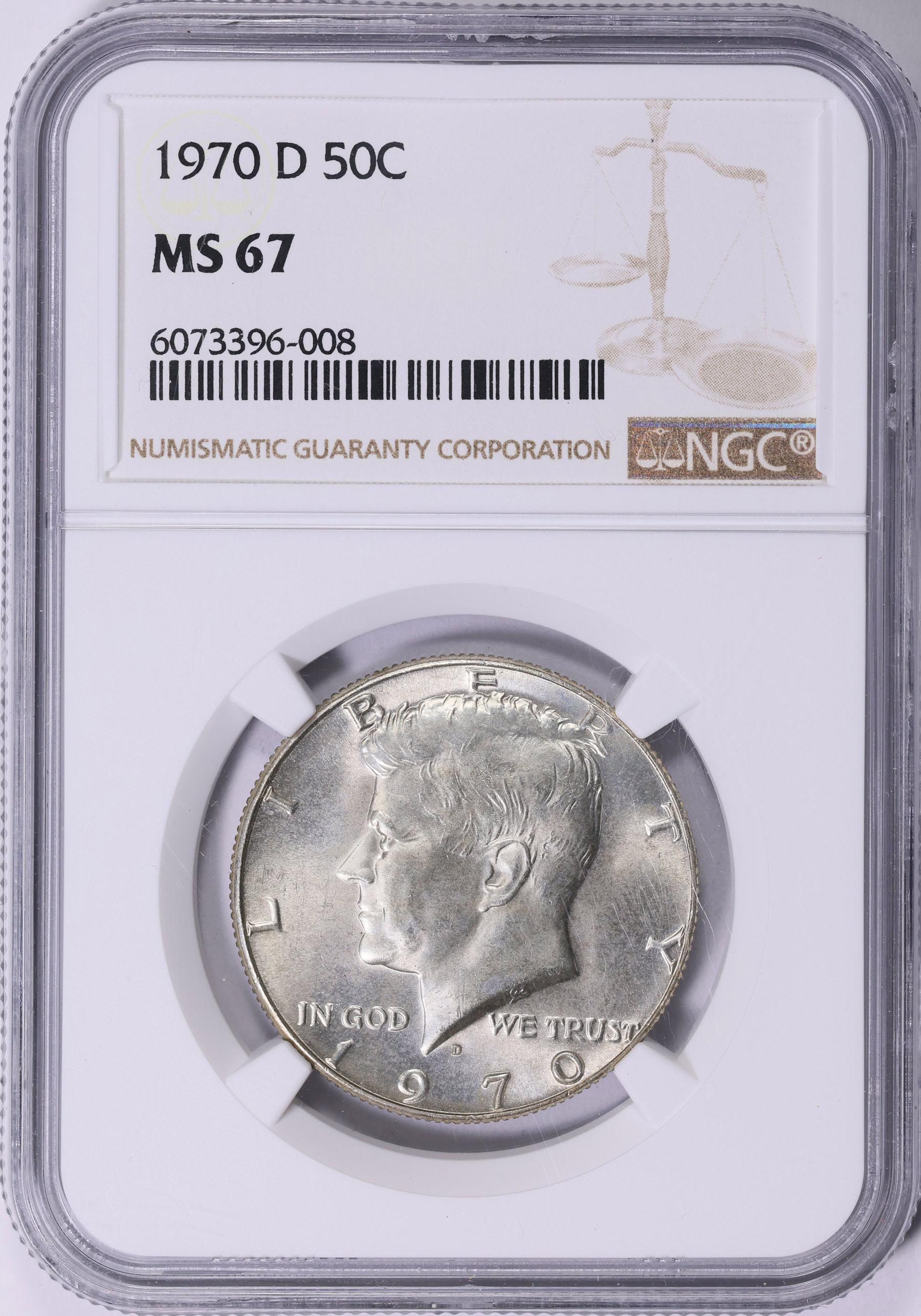 1970-D Kennedy Half Dollar NGC MS-67 (Item 924128) | GreatCollections Coin Auctions