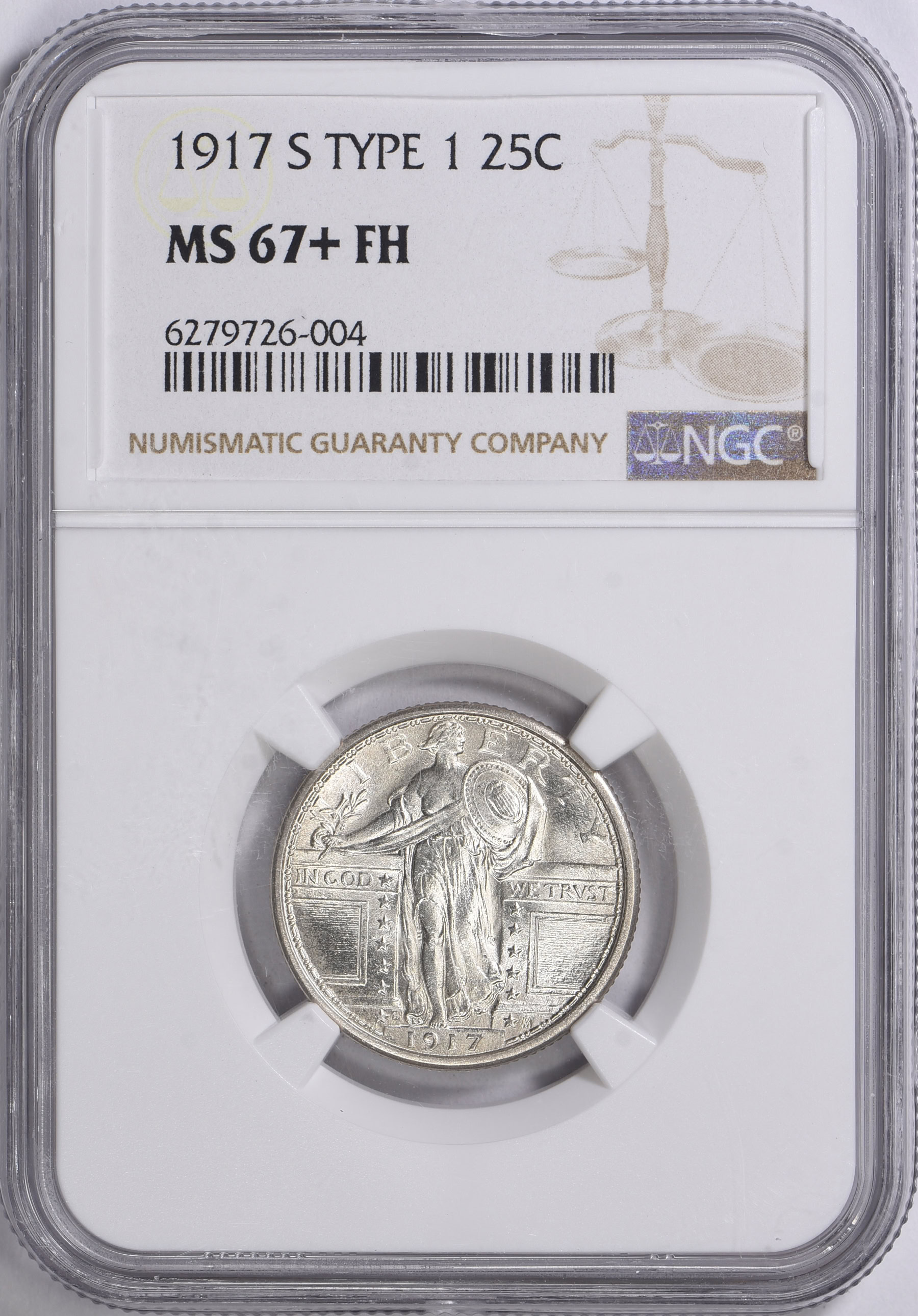 1917-S Standing Liberty Quarter Type 1 NGC MS-67+ FH (Item 924182 ...