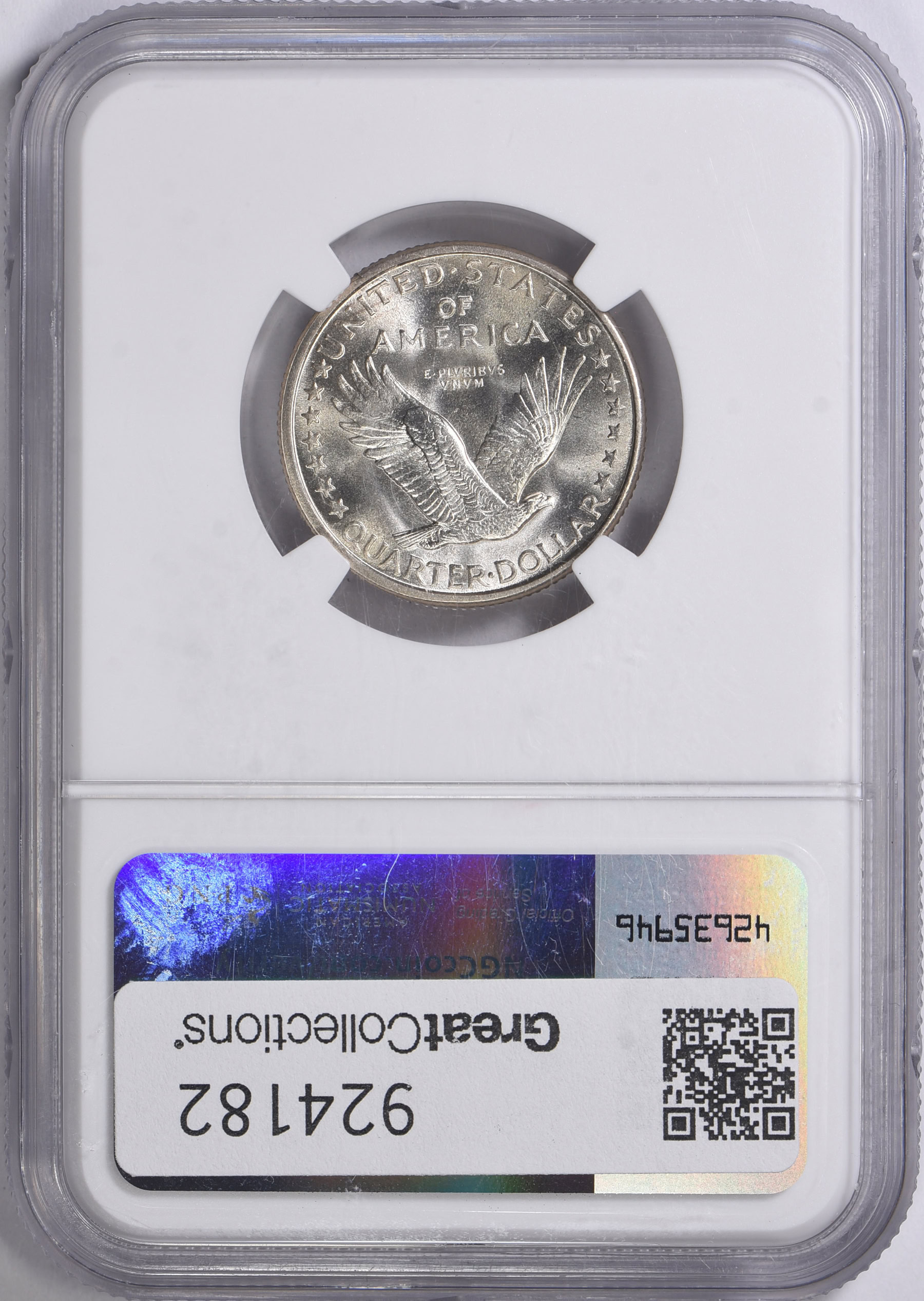 1917-S Standing Liberty Quarter Type 1 NGC MS-67+ FH (Item 924182) | GreatCollections Coin Auctions