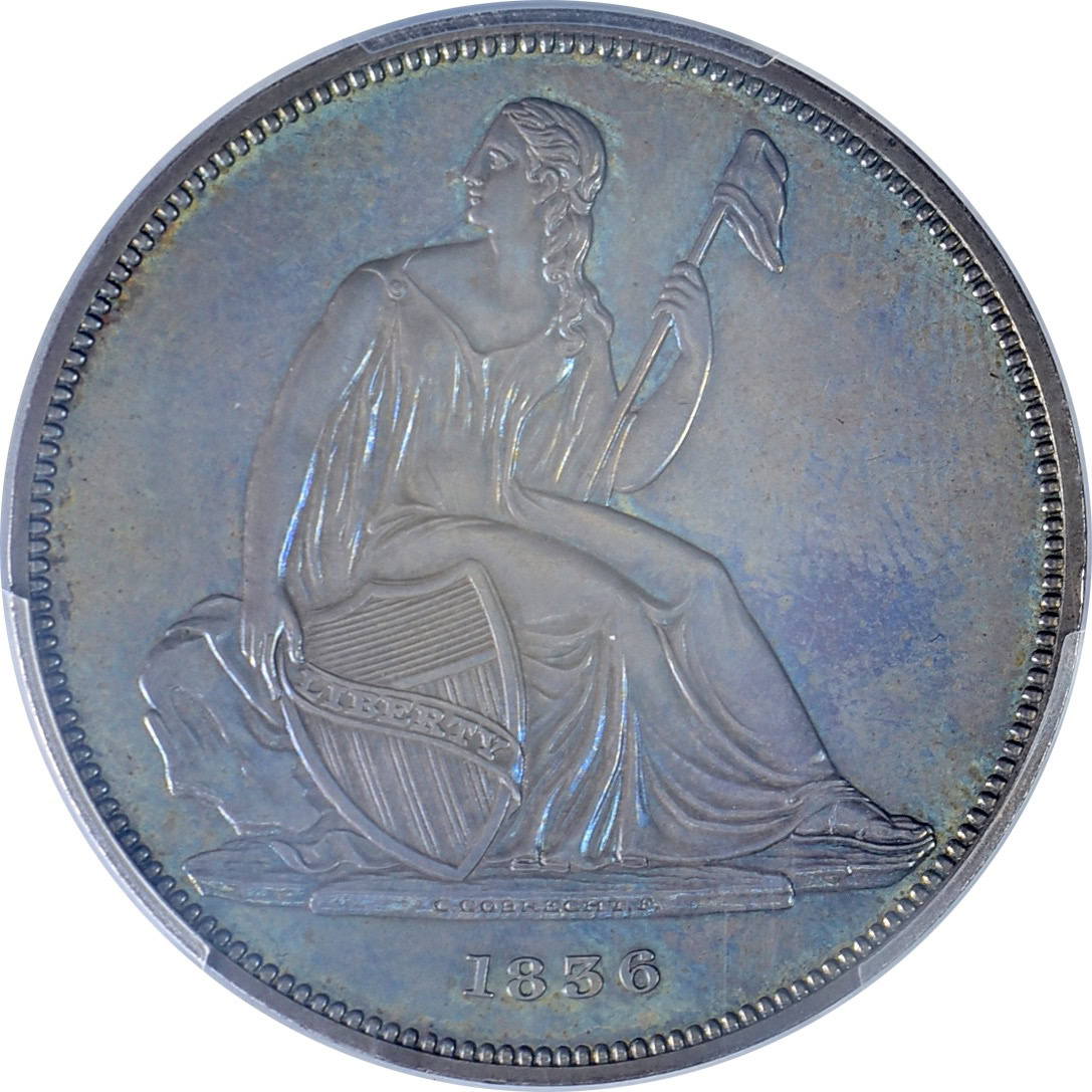 1836 Gobrecht Silver Dollar Original, Coin Alignment PCGS Proof-64 (CAC ...