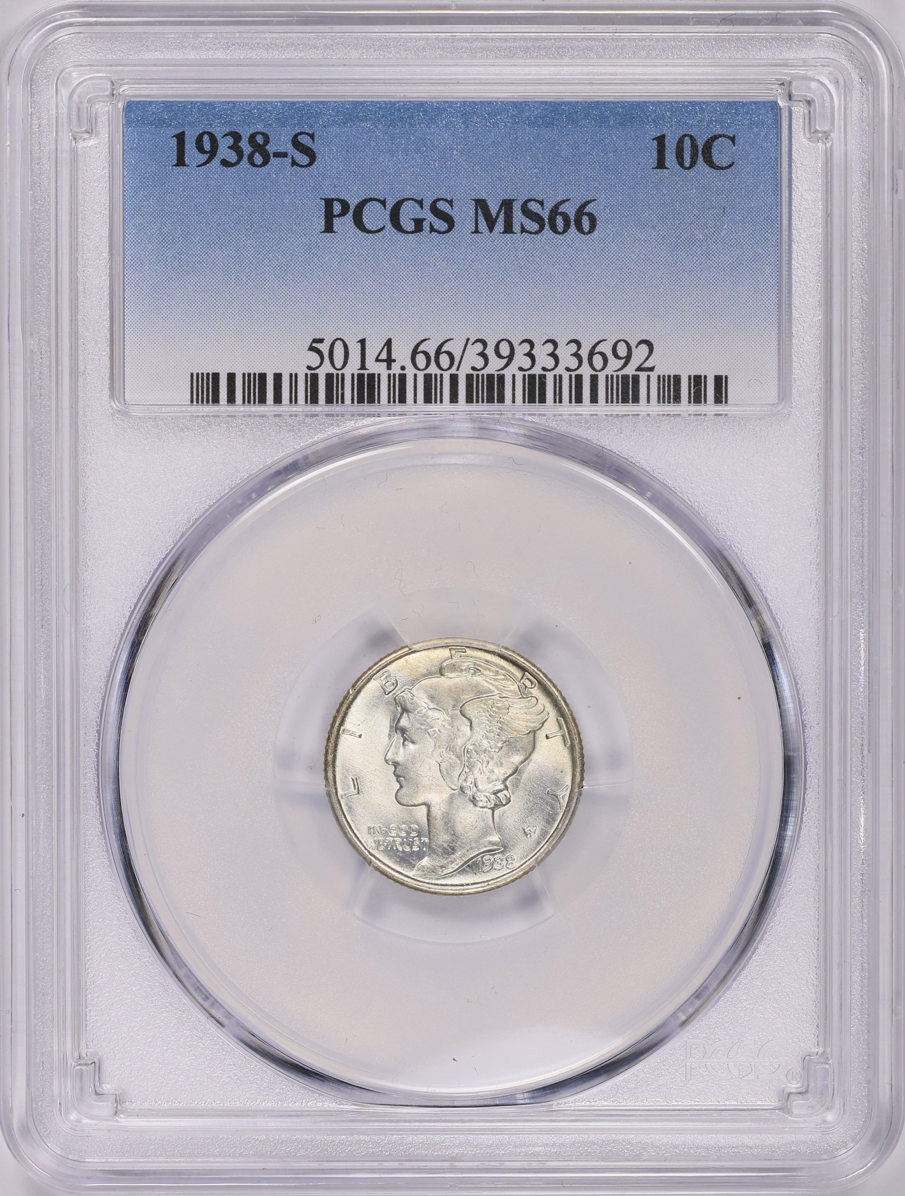 1938-S Mercury Dime PCGS MS-66 (Item 937439) | GreatCollections Coin Auctions