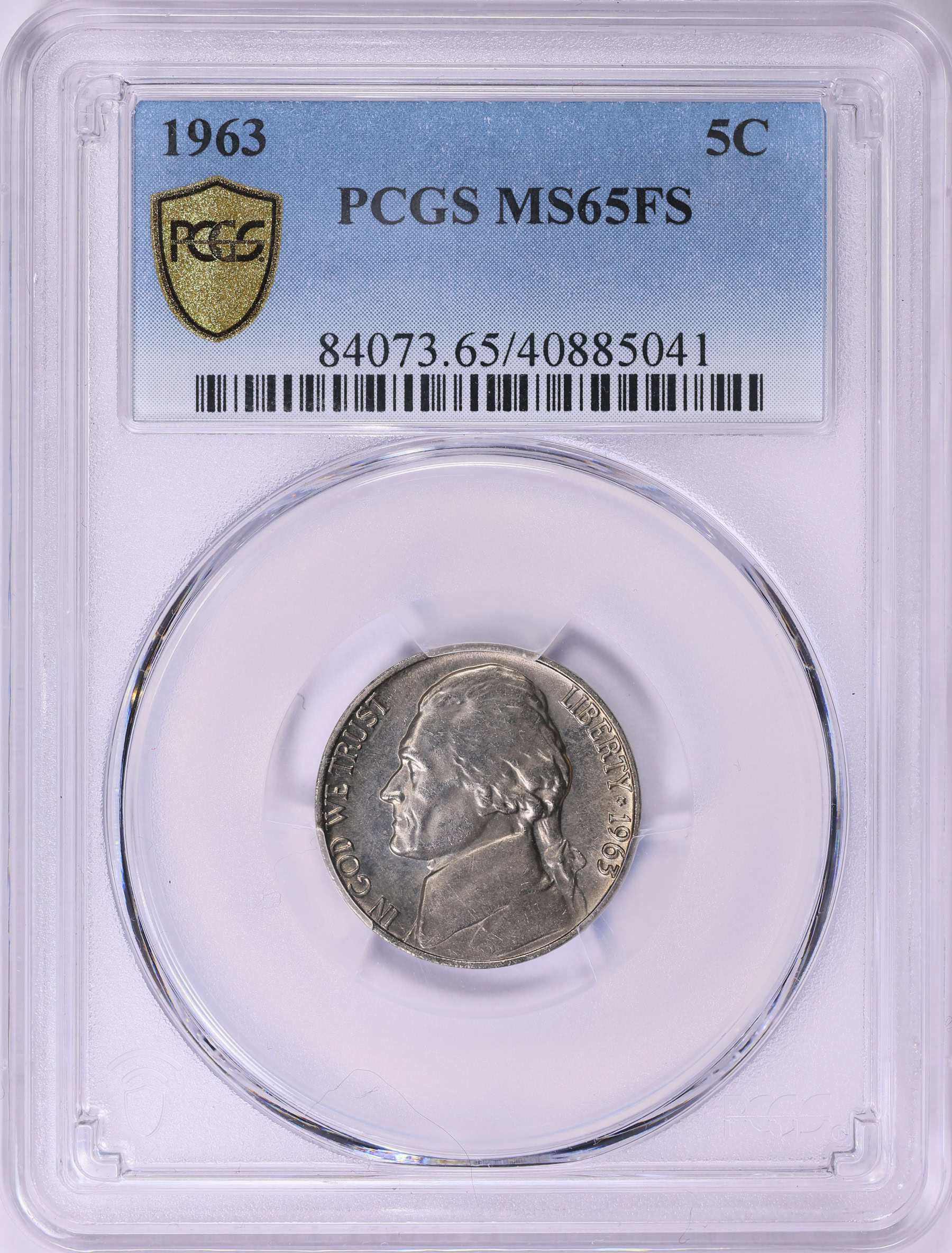 1963 Jefferson Nickel PCGS MS-65 FS (Item 952011) | GreatCollections ...