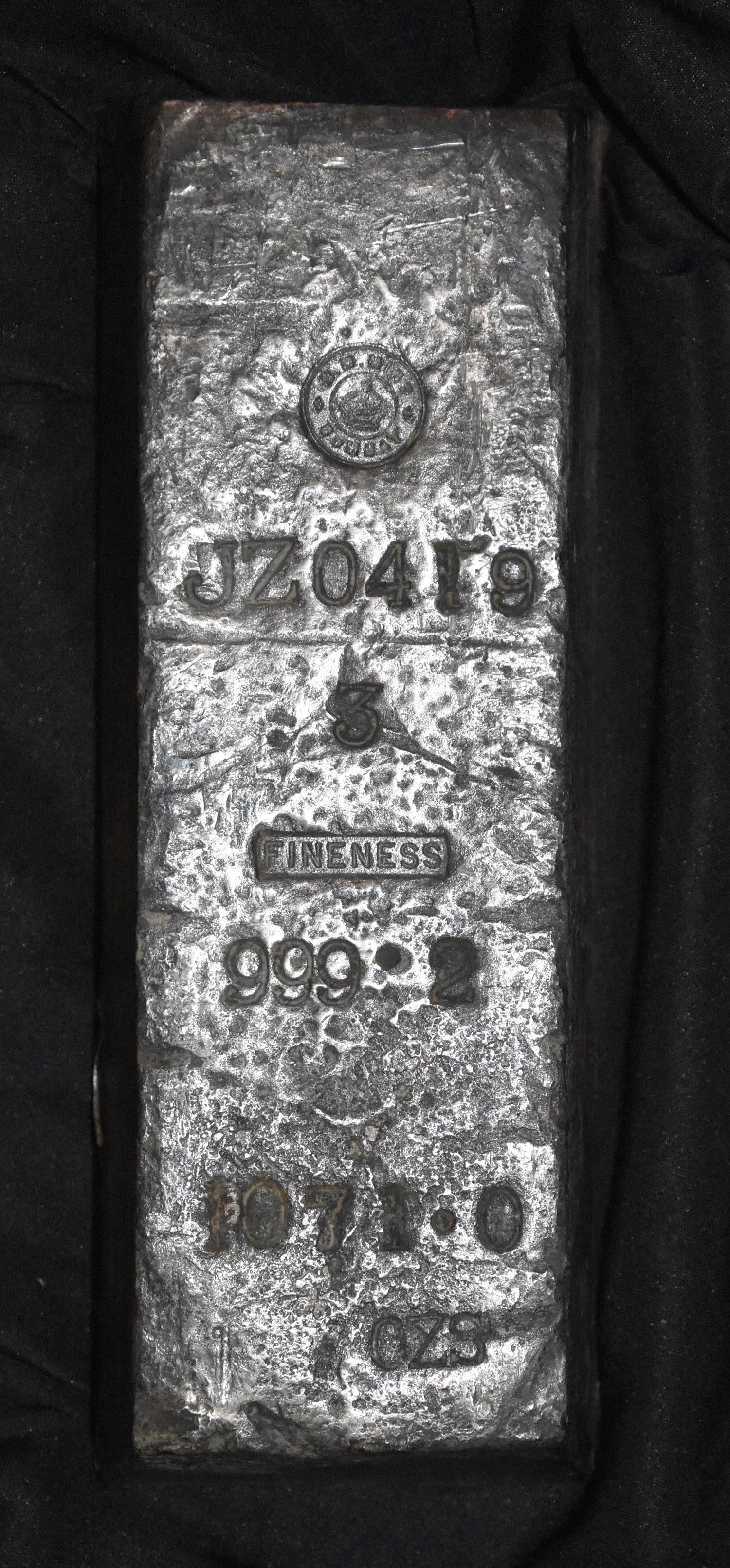 Massive S.S. Gairsoppa Shipwreck 1,071.0 Ounce Fine Silver Ingot/Bar ...