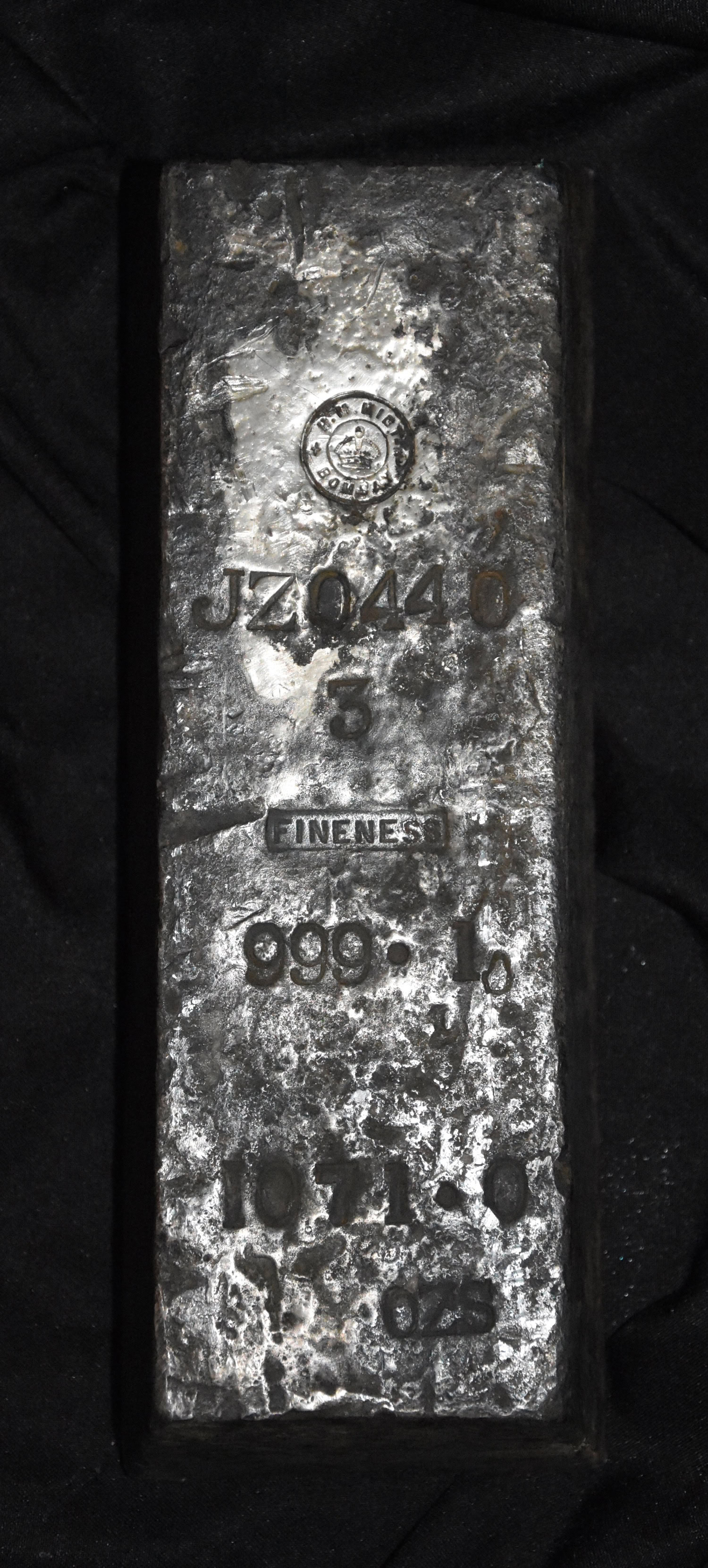 Massive S.S. Gairsoppa Shipwreck 1,071.0 Ounce Fine Silver Ingot/Bar ...