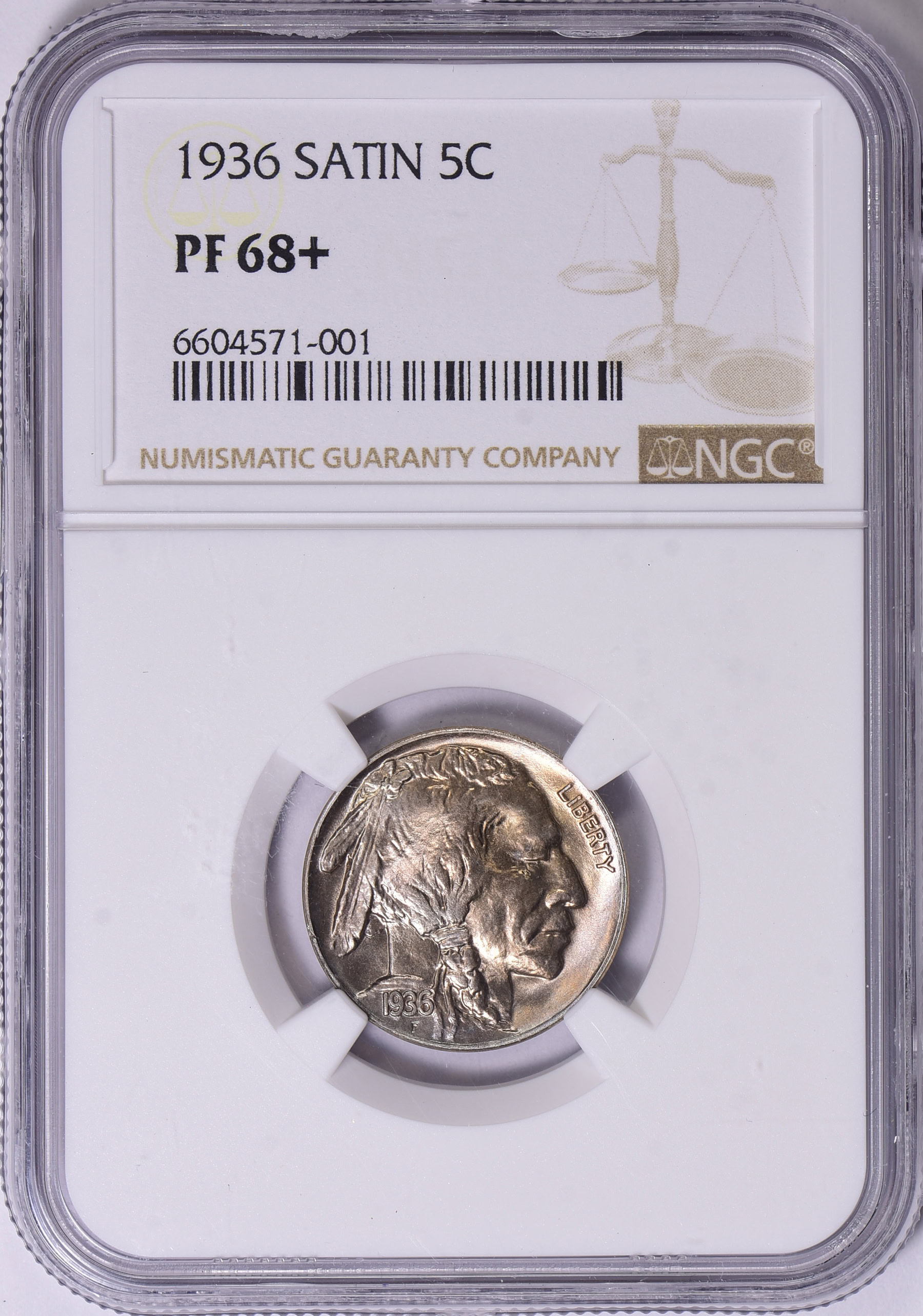 1936 Buffalo Nickel Satin NGC Proof-68+ (Item 955439 ...