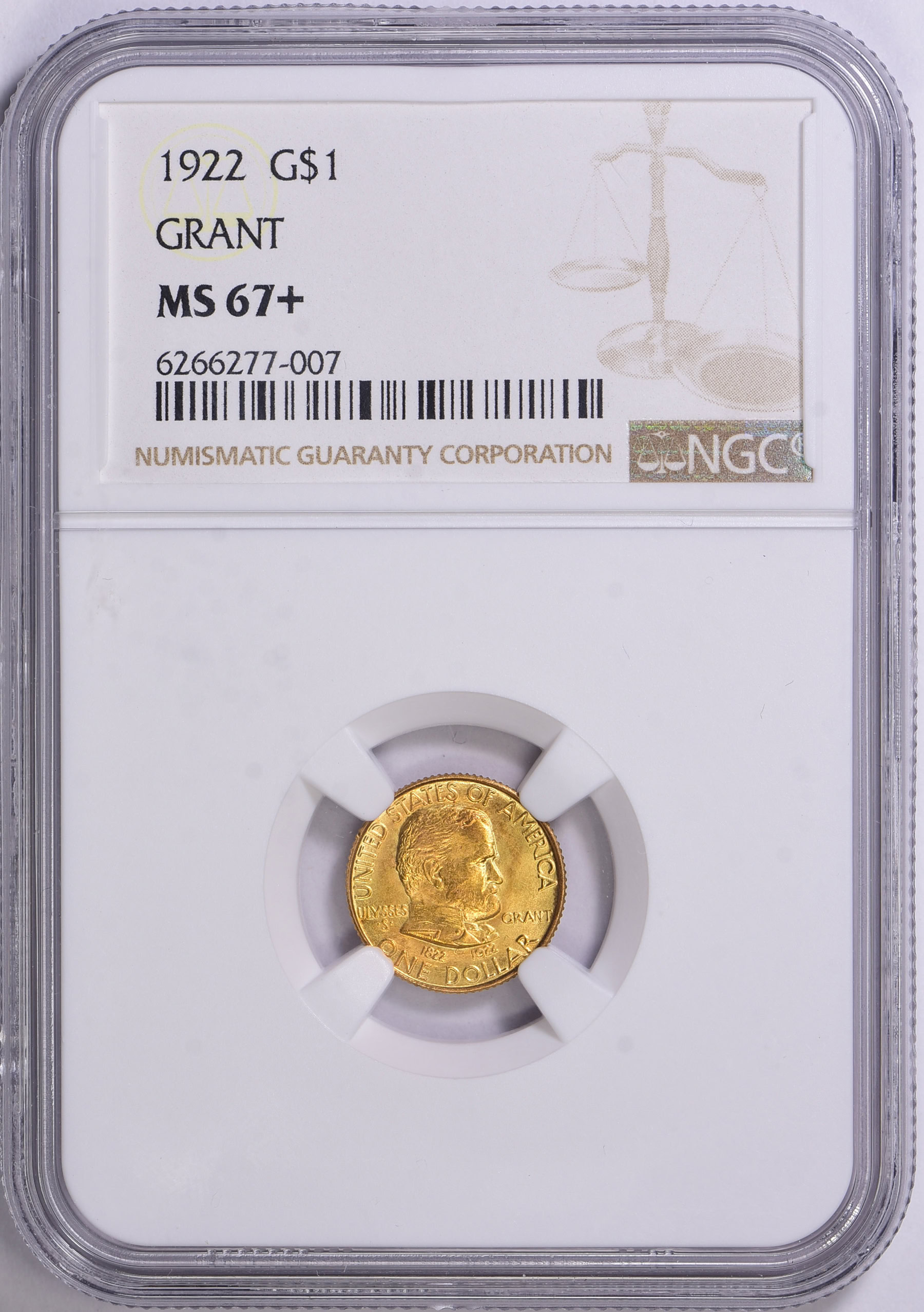 1922 Grant Gold Dollar No Star NGC MS-67+ (Item 959299 ...