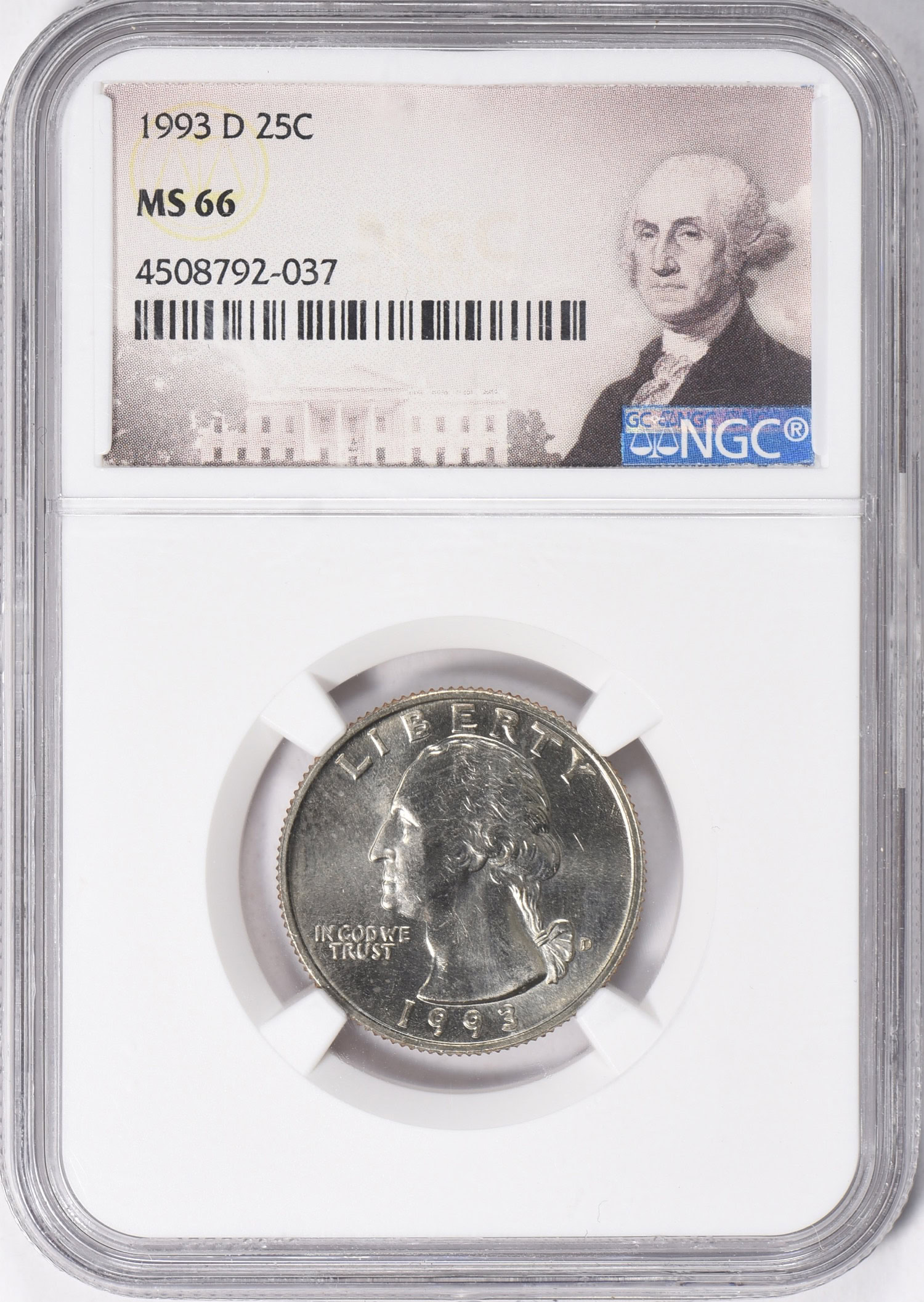 1993-D and 1998-D Washington Quarter NGC MS-66 (Washington Labels) (2 ...